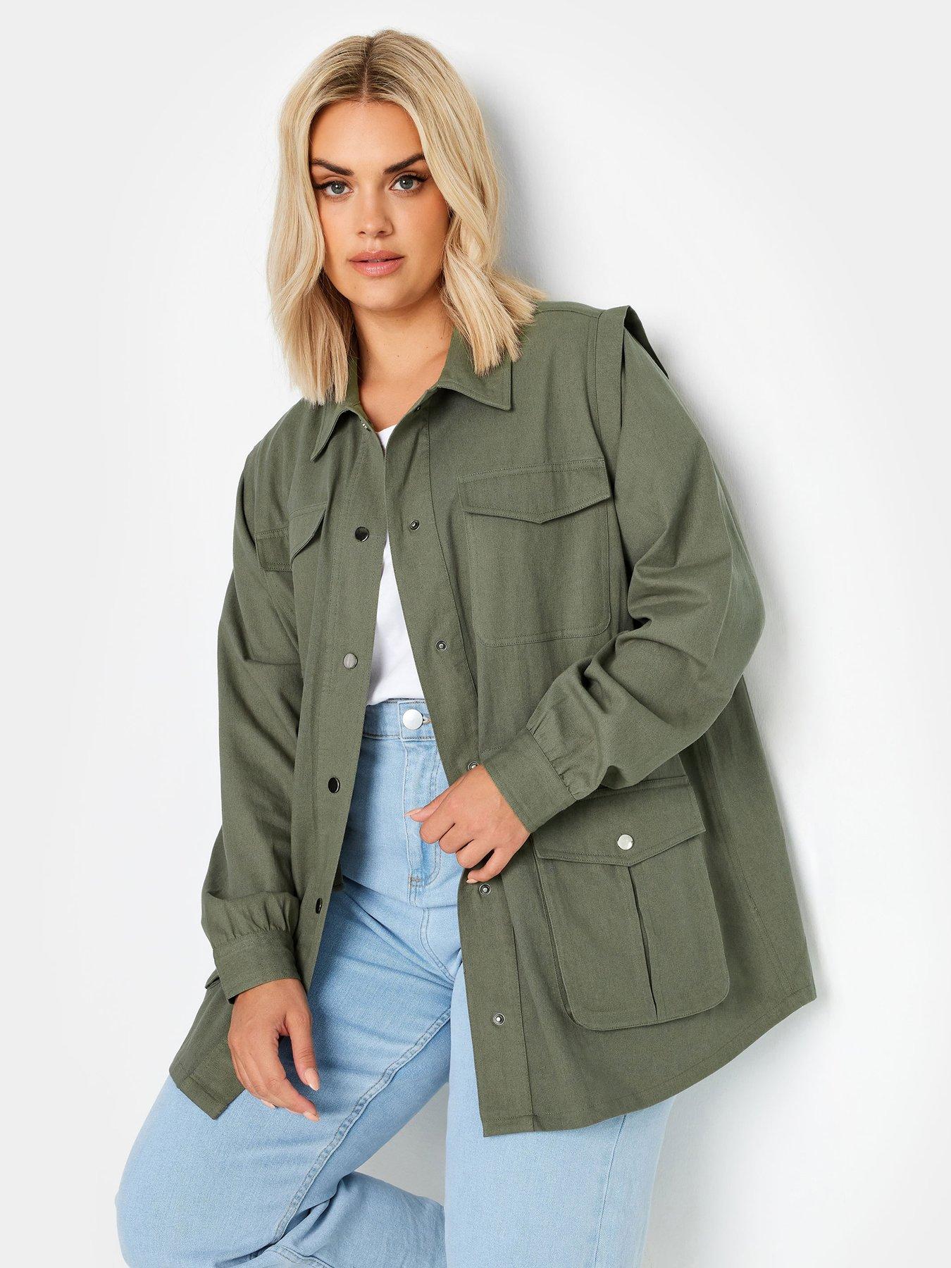 Yours Curve Carpenter Twill Jacket Sage | Very