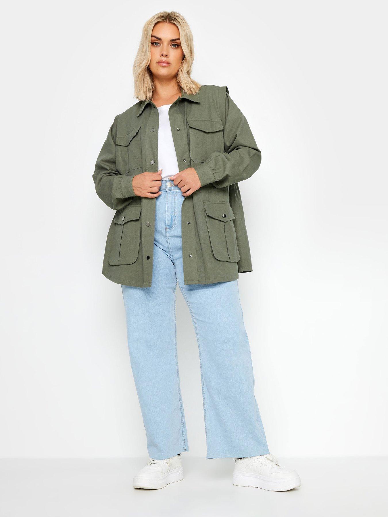 Yours Curve Carpenter Twill Jacket Sage | Very