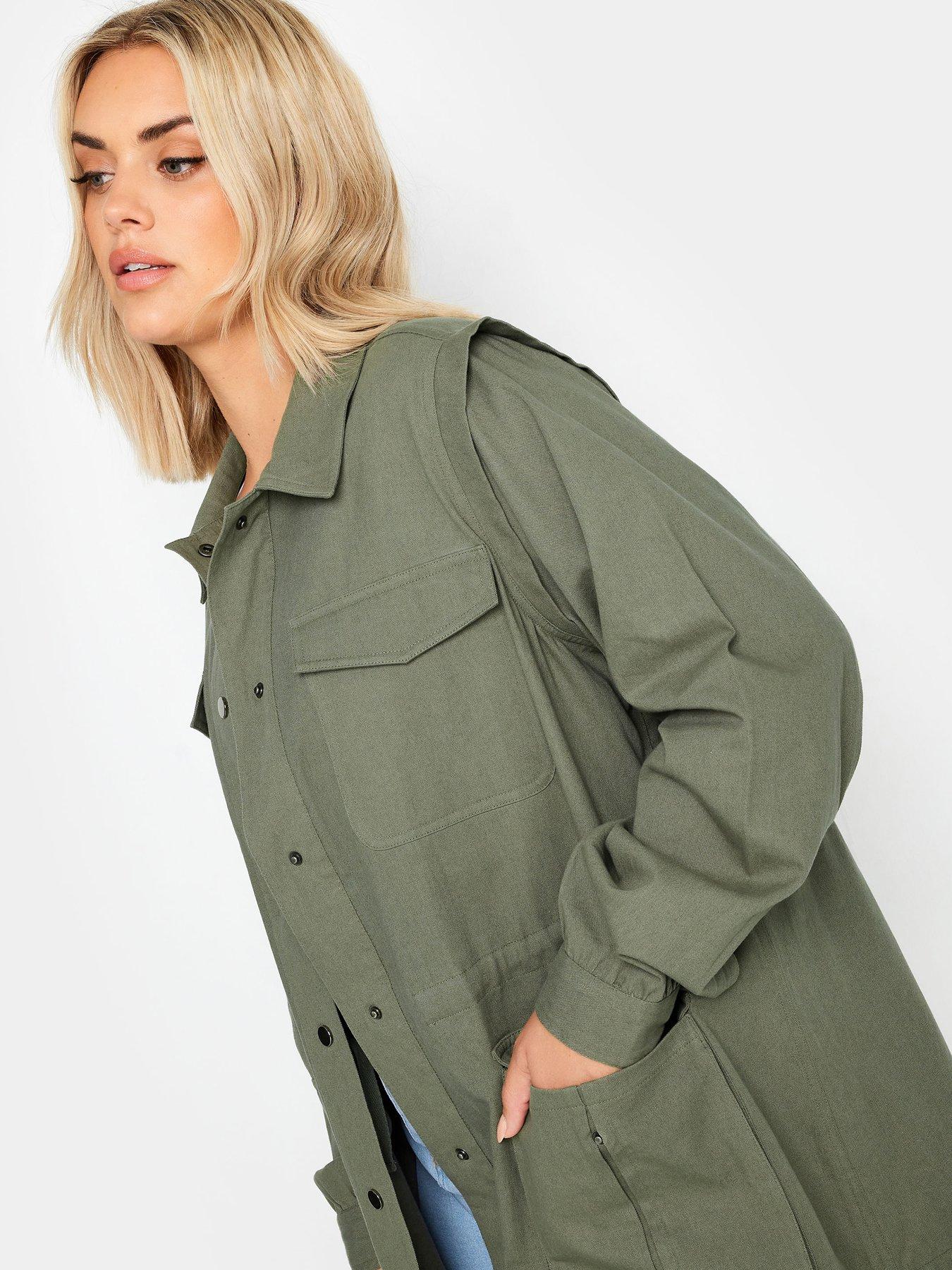 Yours Curve Carpenter Twill Jacket Sage | Very