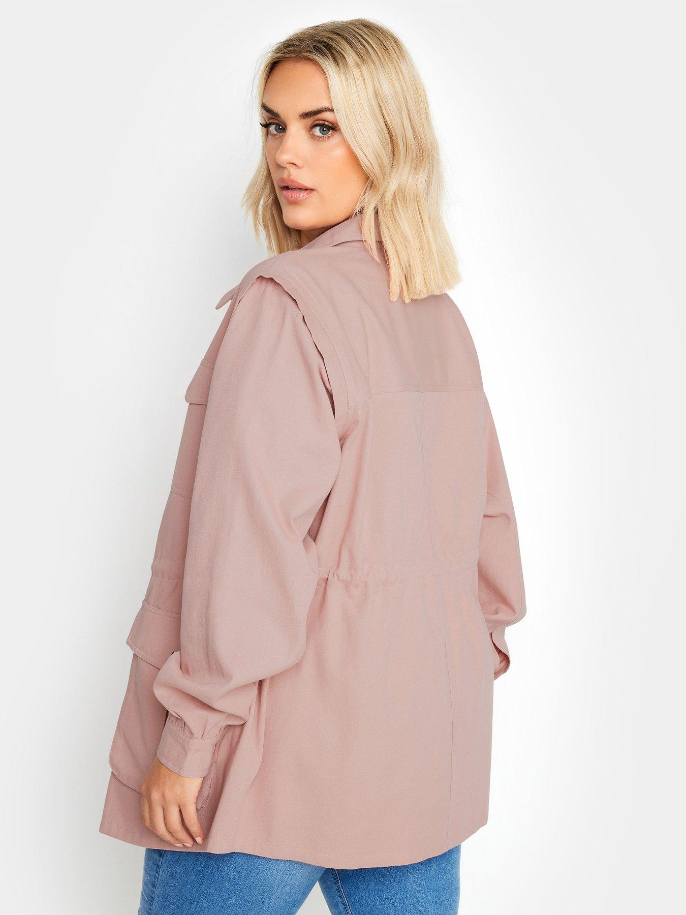 Yours Curve Carpenter Twill Jacket Pink | Very