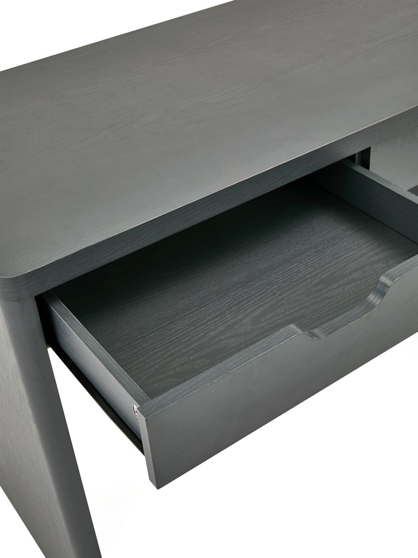 Very Home Aspen 2 Drawer Desk - Dark Grey Oak Effect | Very