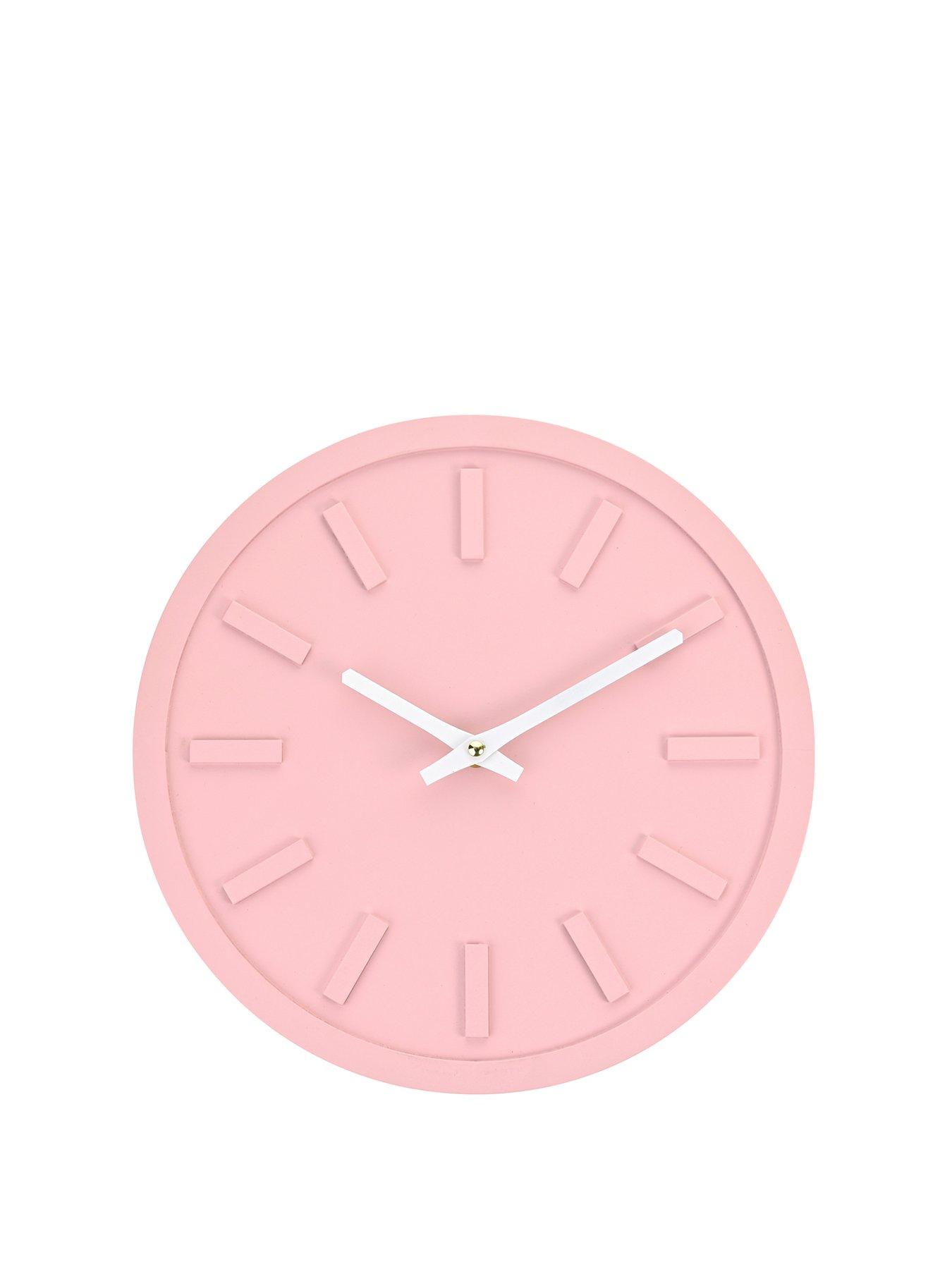 Interval Minimalist Pink Wall Clock | very.co.uk