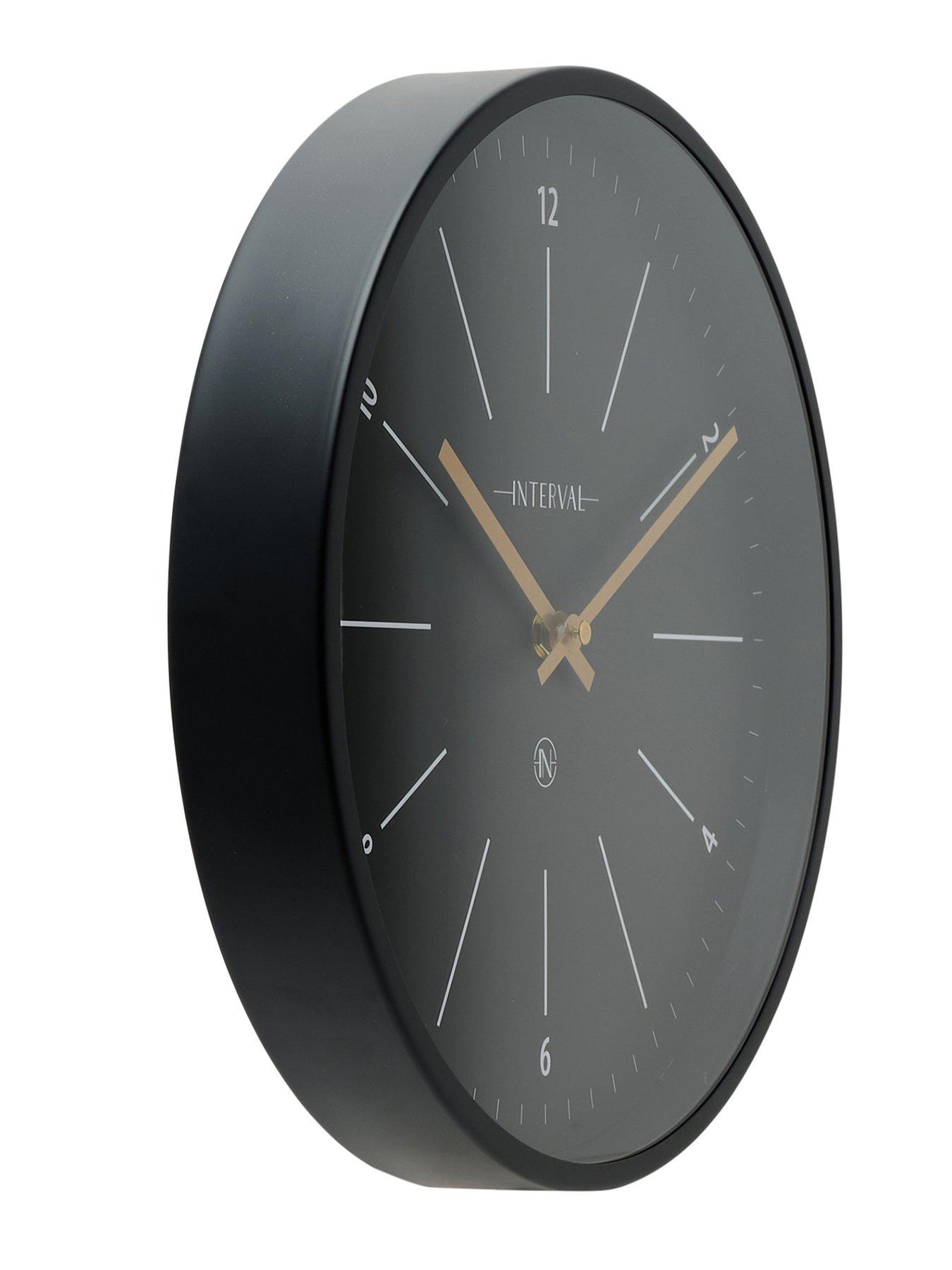 Interval Black Metal Wall Clock | very.co.uk