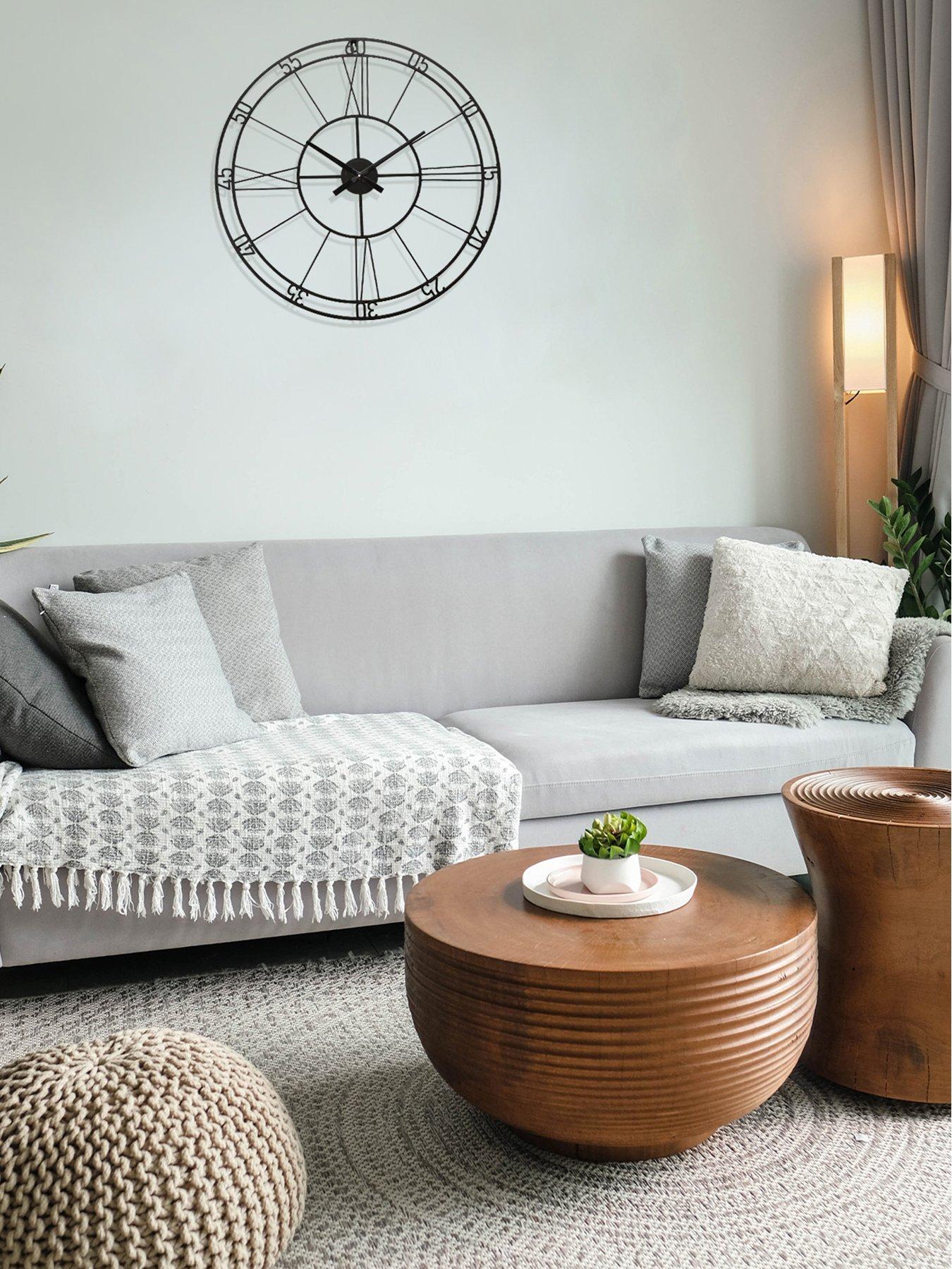 Hometime Black Metal Cut-Out Wall Clock | Very