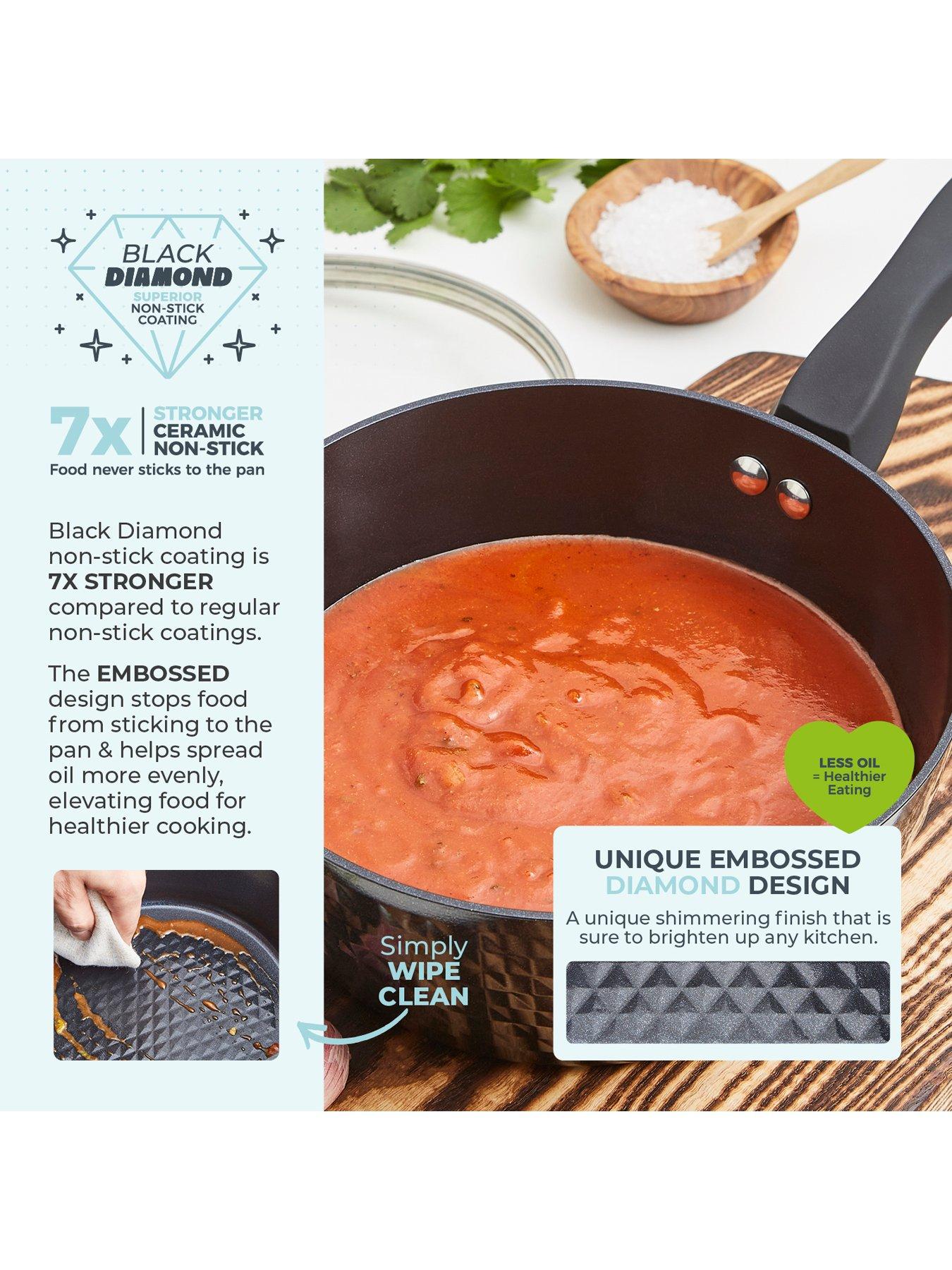 Tower Diamo 3-Piece Saucepan Set | Very