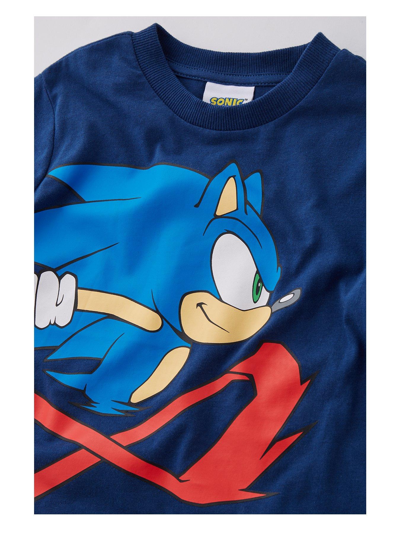Sonic the Hedgehog 3 Piece Gilet, Long Sleeve Top And Legging Set ...