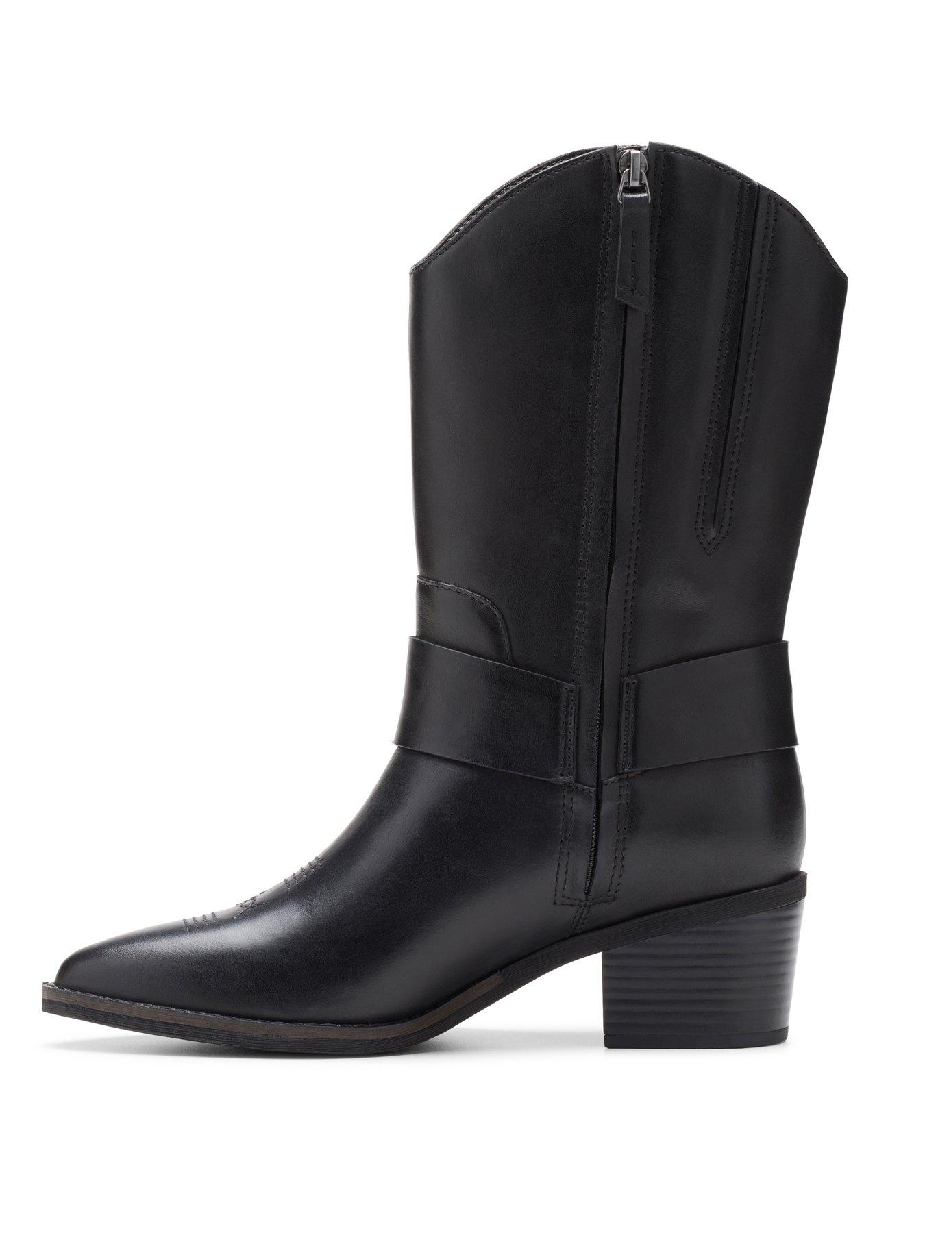 Clarks Morzine Rise Calf Boot Black Very