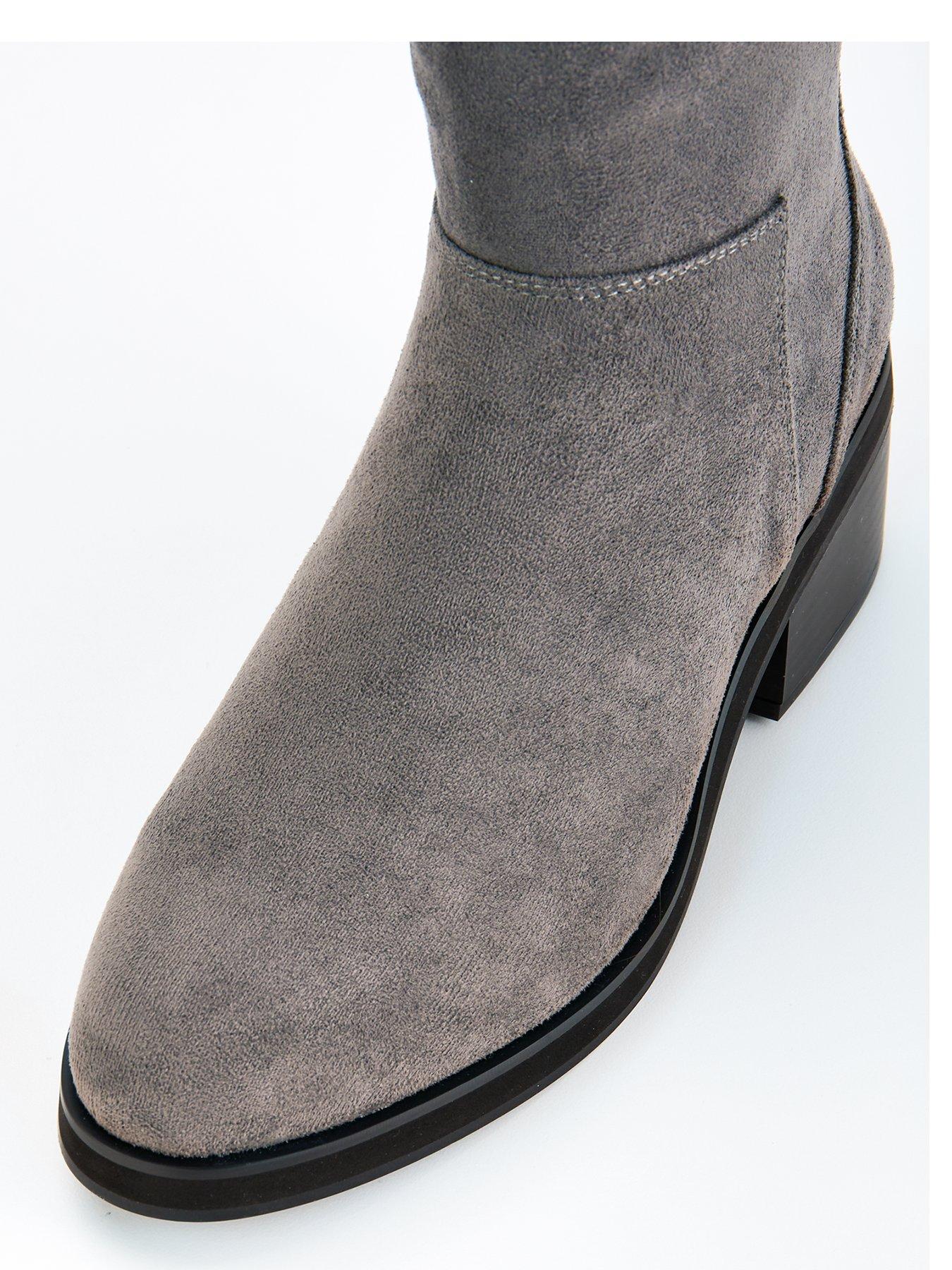 V by Very Wide Fit With Wider Fitting Calf Knee Boot - Taupe | Very