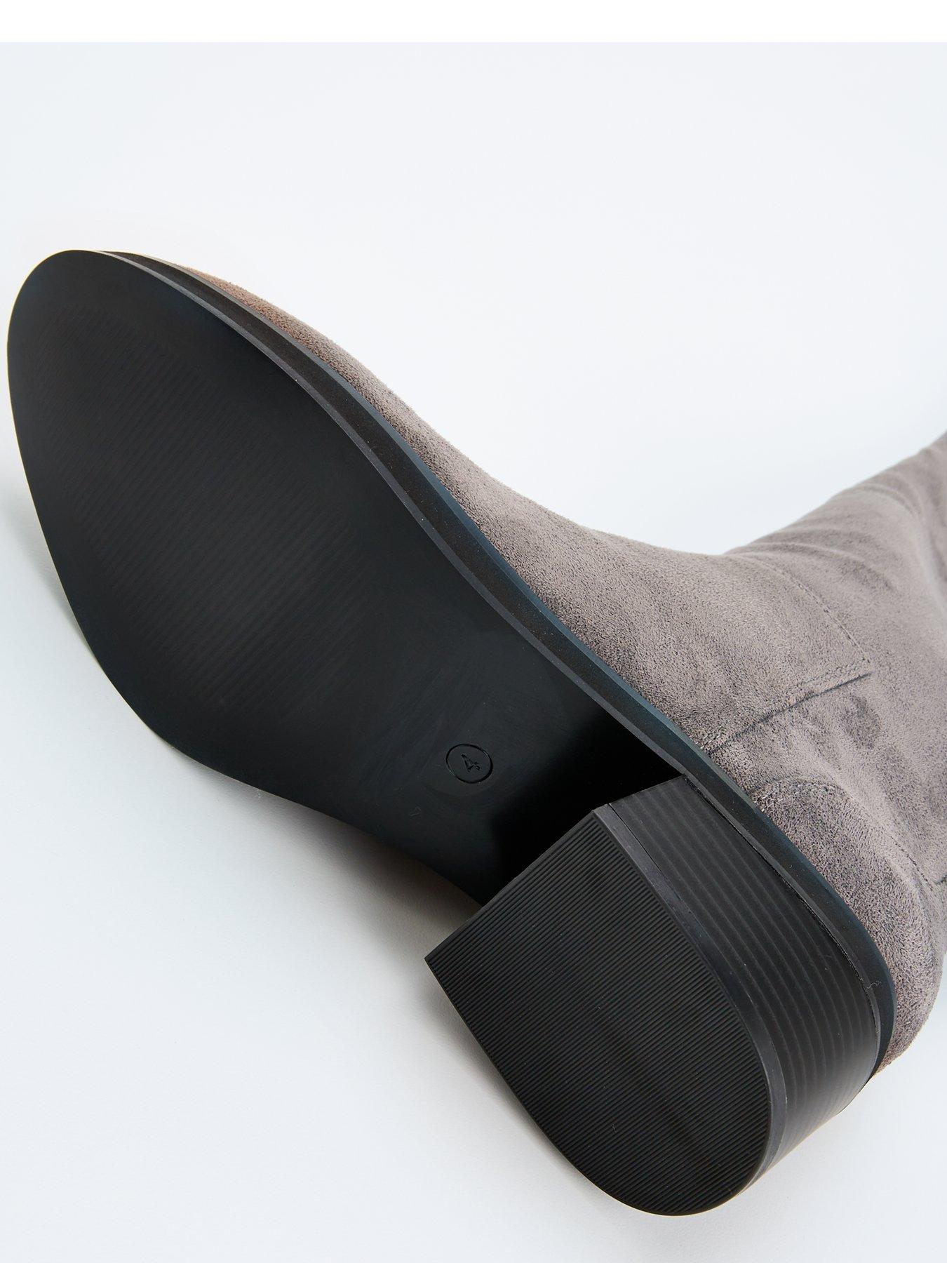 V by Very Wide Fit With Wider Fitting Calf Knee Boot - Taupe | Very