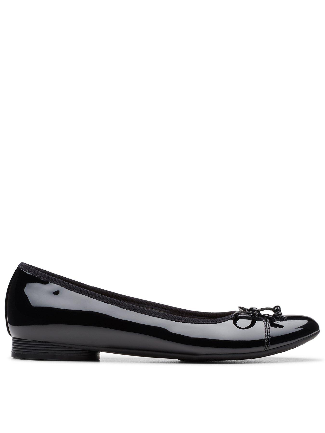 Clarks Loreleigh Rae Ballerina Shoe - Black Pat | Very
