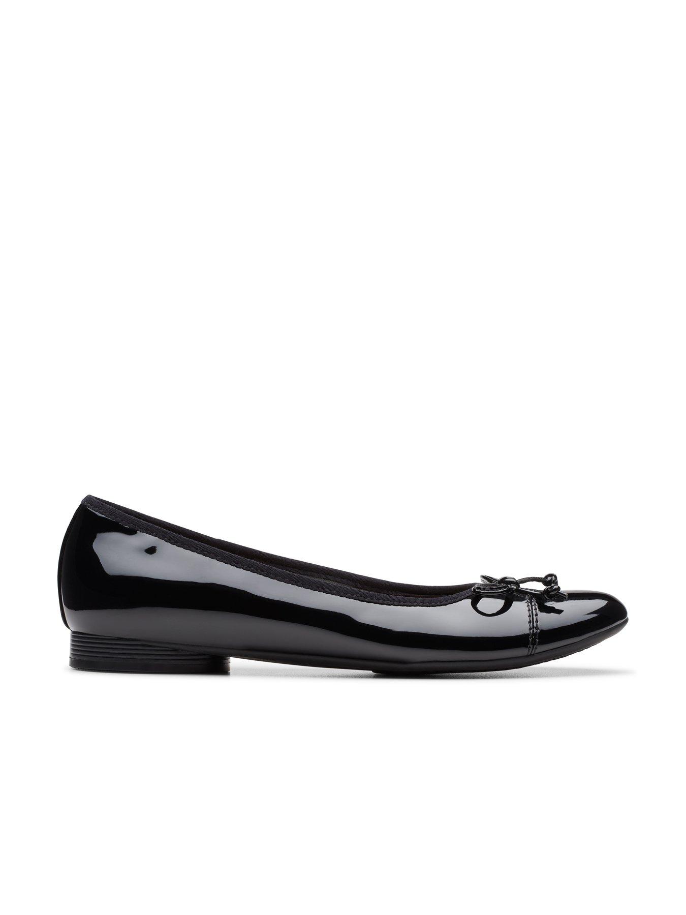 Clarks Loreleigh Rae Ballerina Shoe - Black Pat | Very