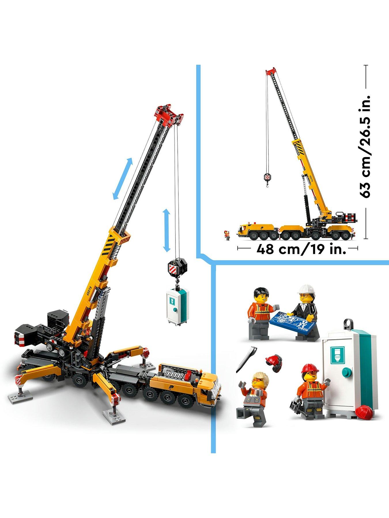 LEGO City Yellow Mobile Construction Crane Toy 60409 | Very.co.uk