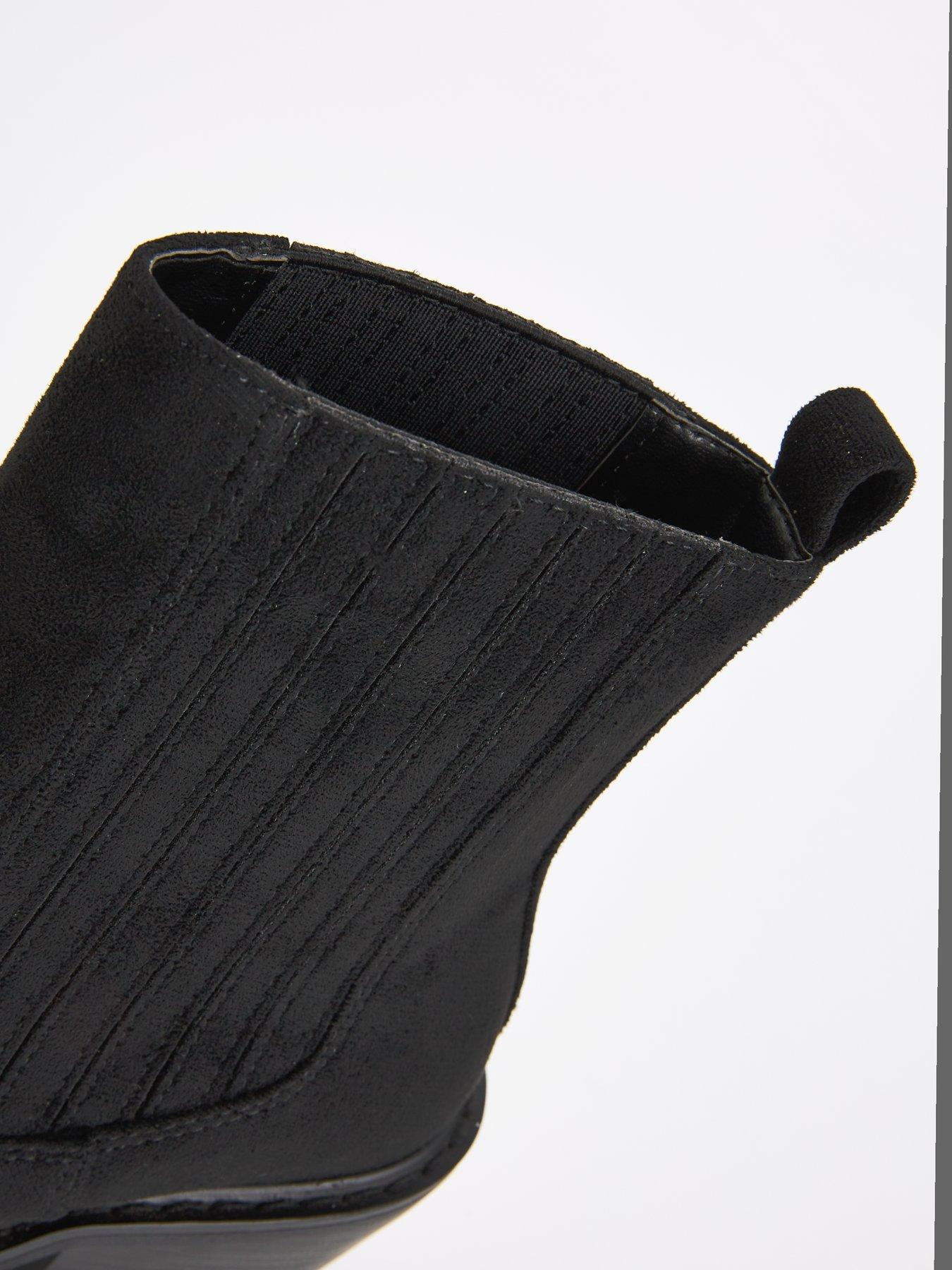 V by Very Western Square Toe Ankle Boot - Black | Very