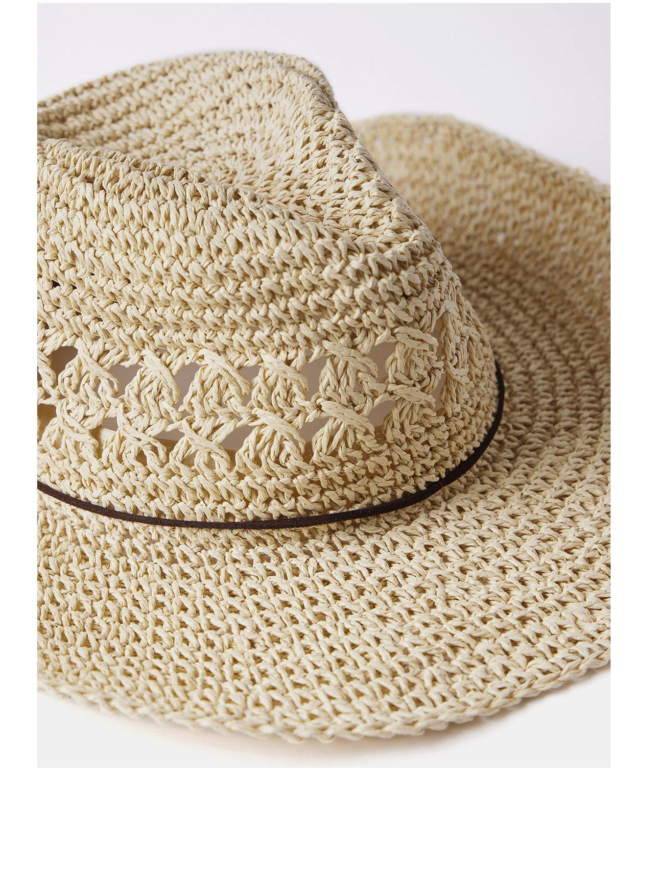 Mint Velvet Neutral Straw Cowboy Hat | Very.co.uk