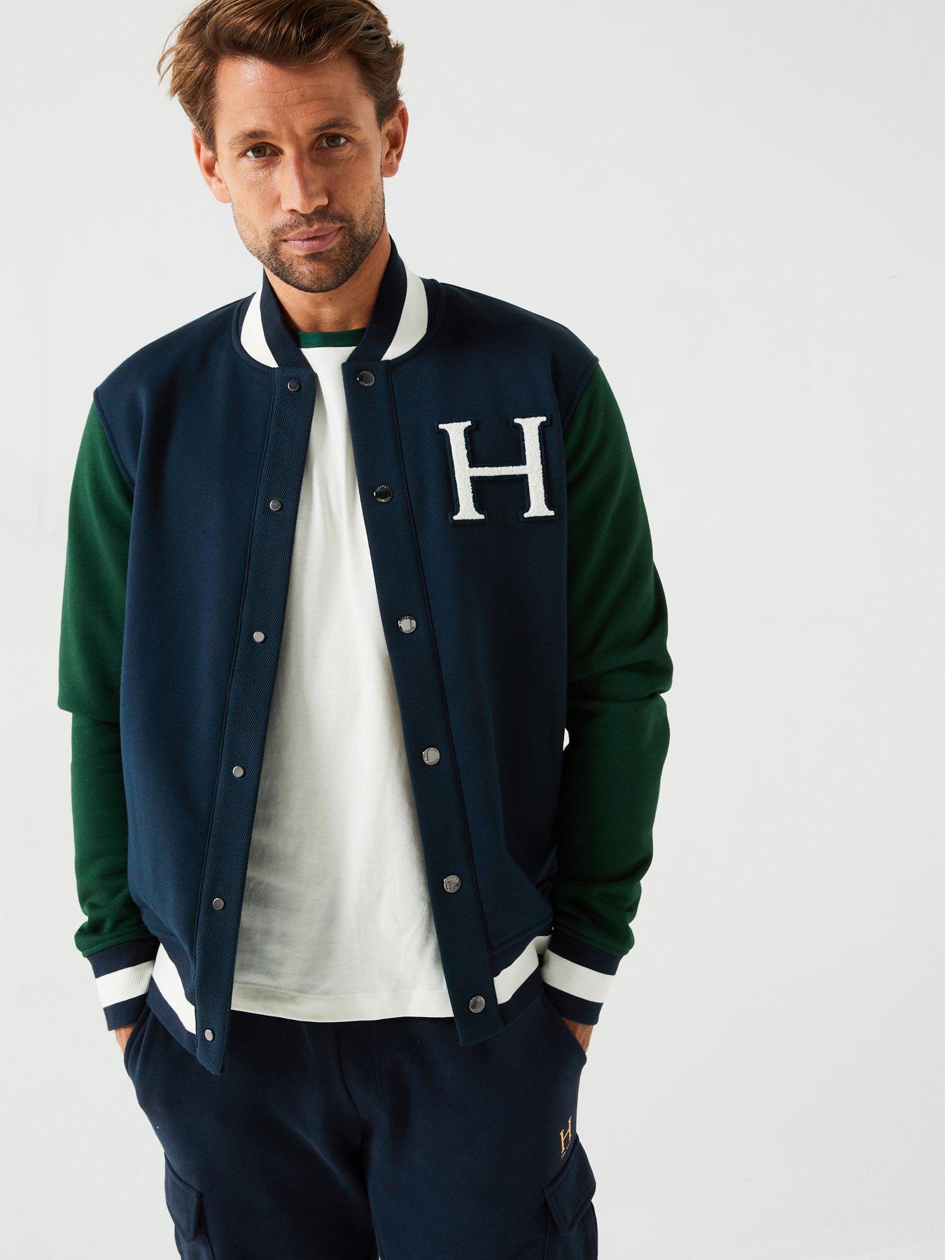 Hackett Heritage H Varsity Sweat Jacket - Navy | Very