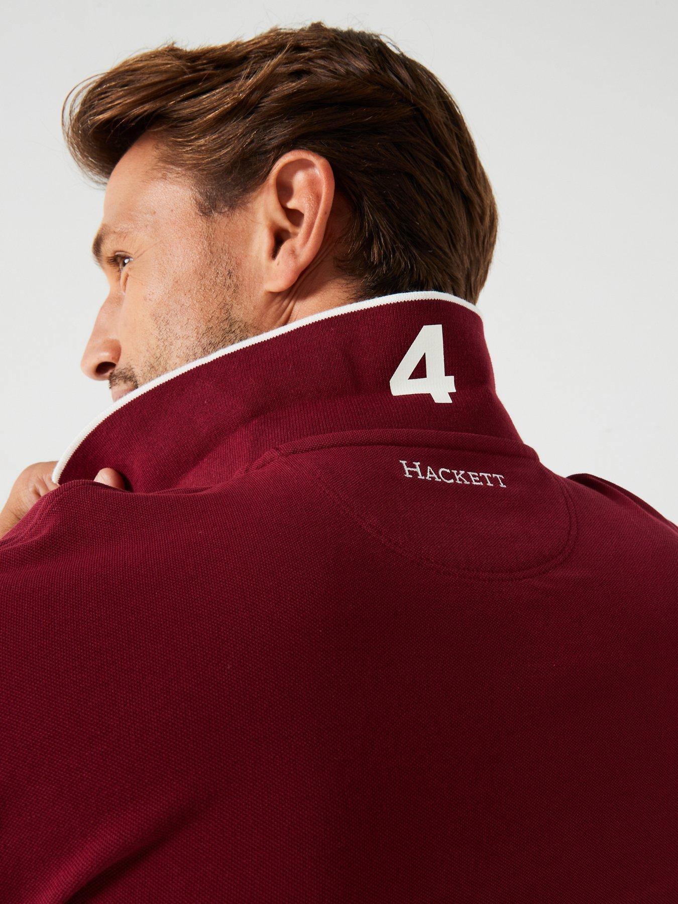 Hackett Heritage Number Polo Shirt - Dark Red | Very