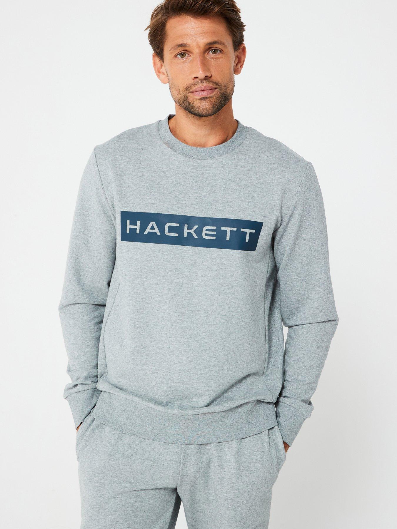 Hackett Essential Chest Logo Crew Sweatshirt - Grey | Very
