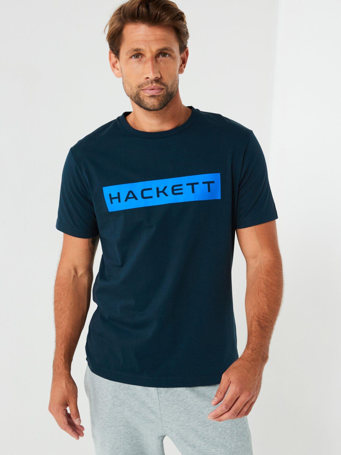 Hackett Essential Chest Box Logo T-Shirt - Navy | Very