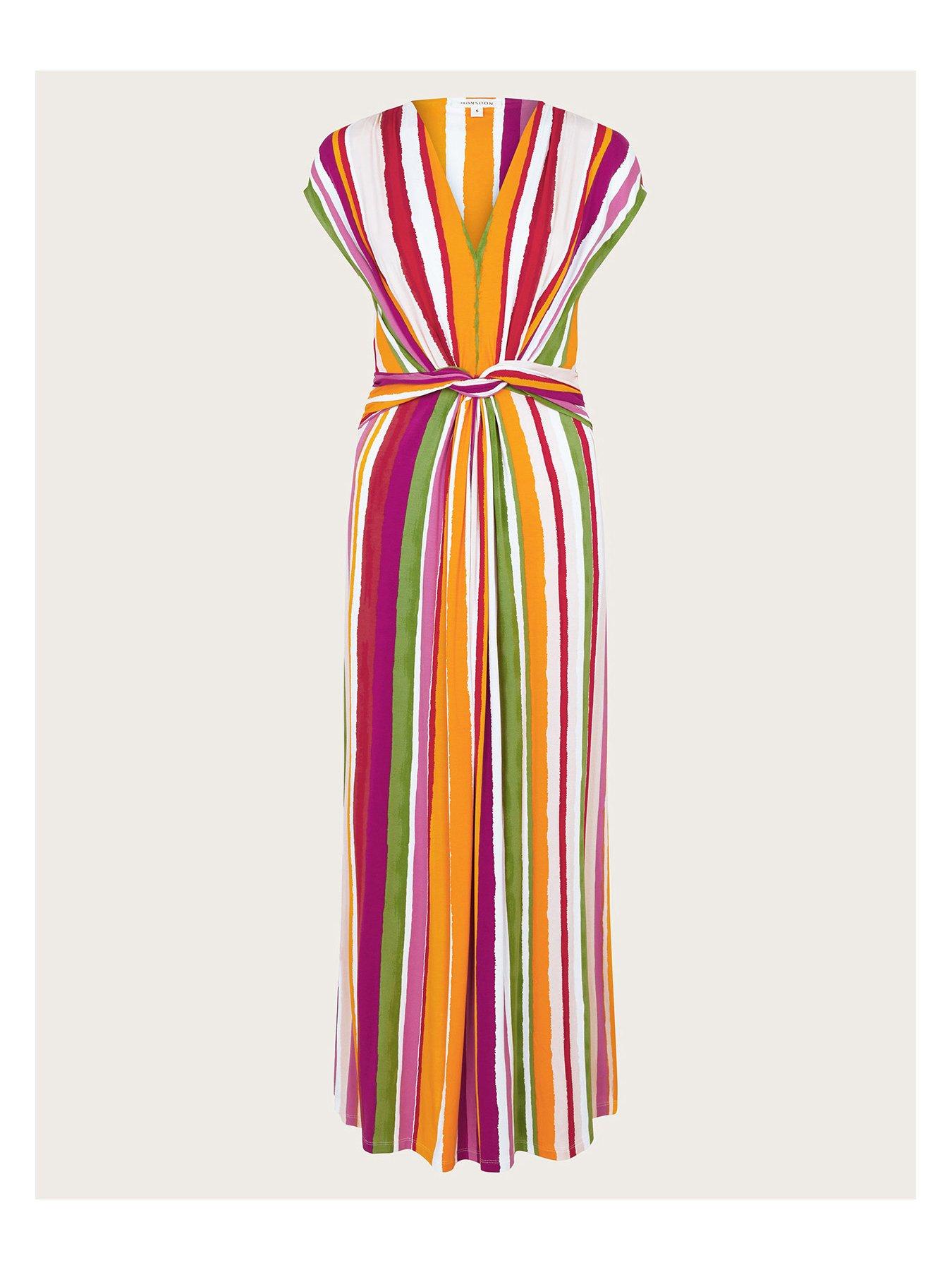 Monsoon Elise Stripe Maxi Dress - Multi | Very