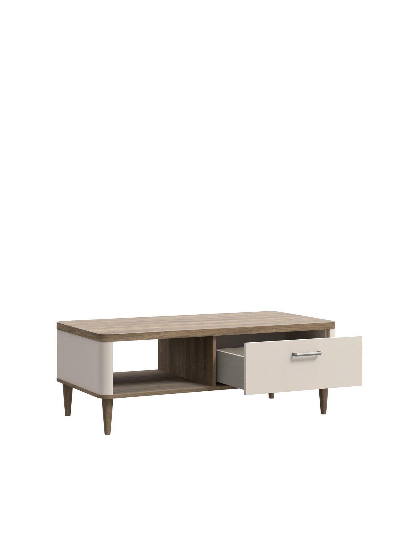 Lacetti Coffee Table - Cream/Oak | Very
