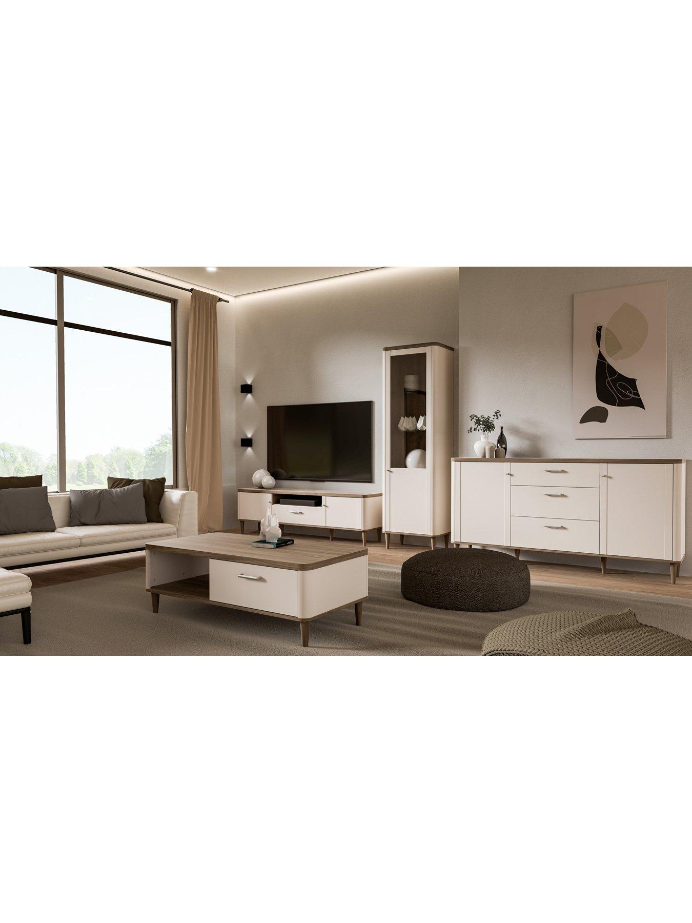 Lacetti Coffee Table - Cream/Oak | Very