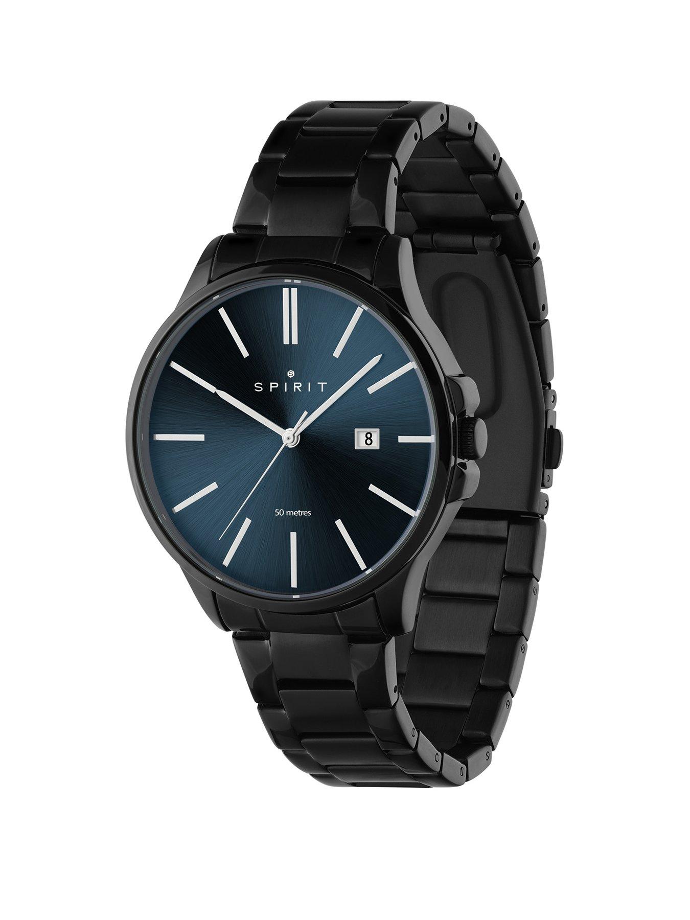 Spirit Gents Classic Polished Black Bracelet Watch | Very