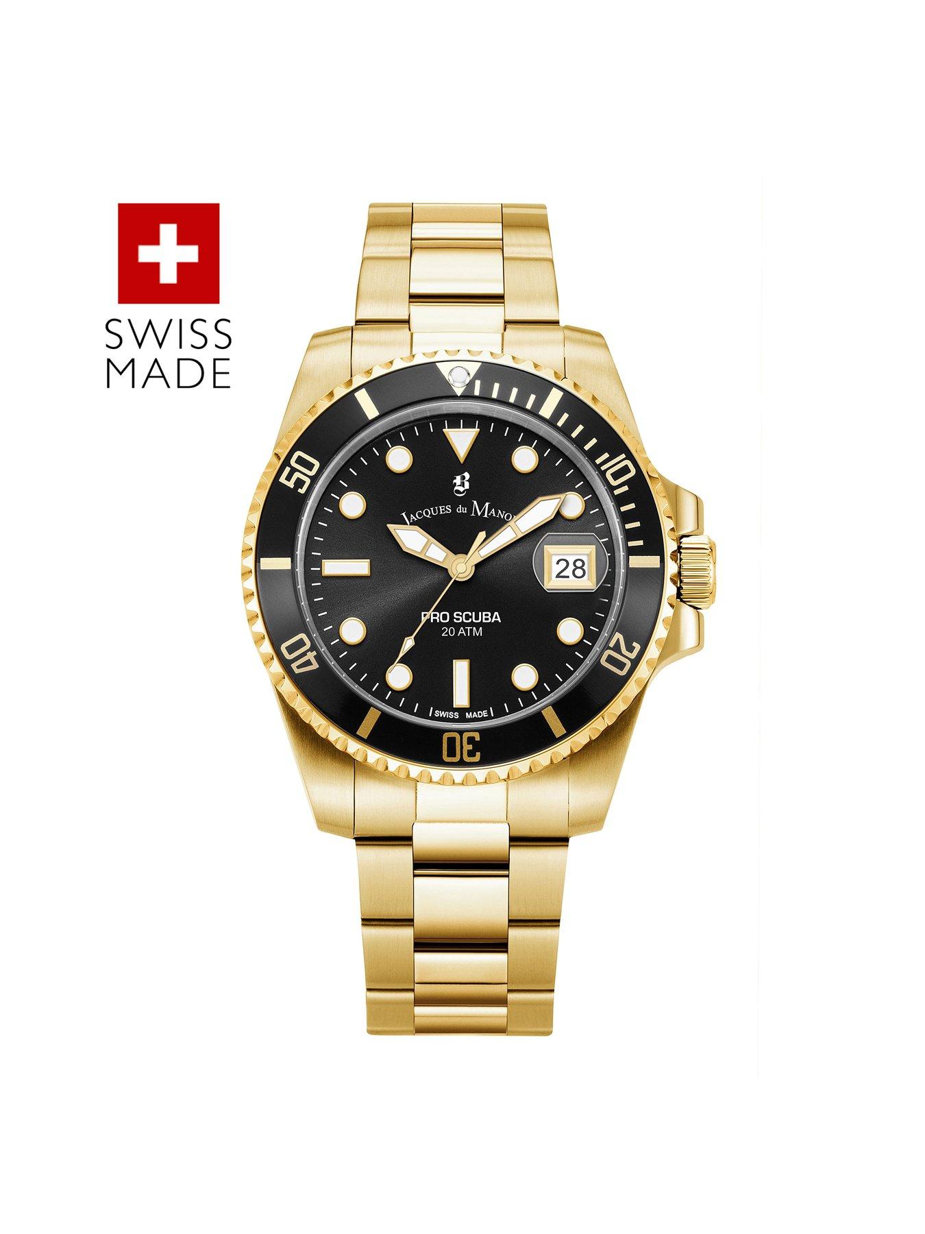 Jacques Du Manoir Swiss made - Gents Inspiration - Gold Plated Steel ...