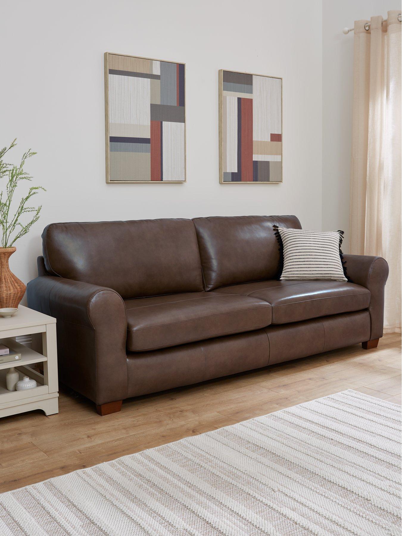 Sofas | Four Seater | Leather Sofas | Sofas, Armchairs & Footstools ...