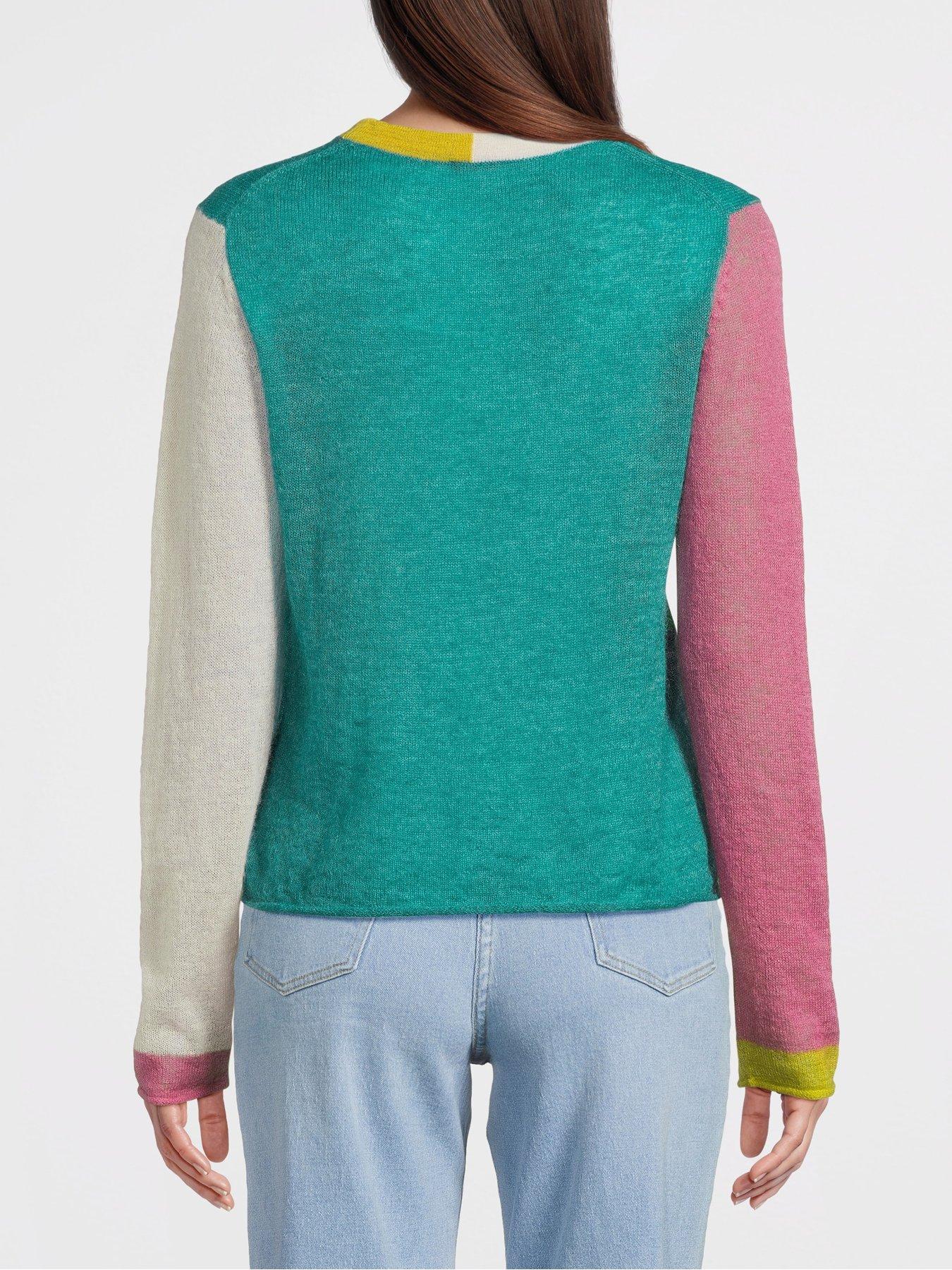 PS PAUL SMITH Colour Block Crew Neck Knit - Green | Very