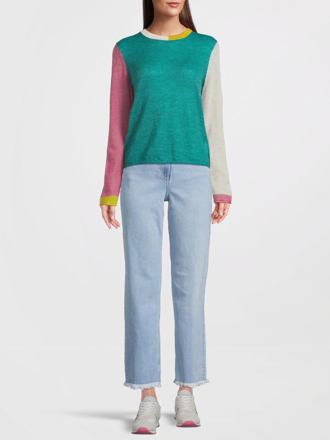 PS PAUL SMITH Colour Block Crew Neck Knit - Green | Very