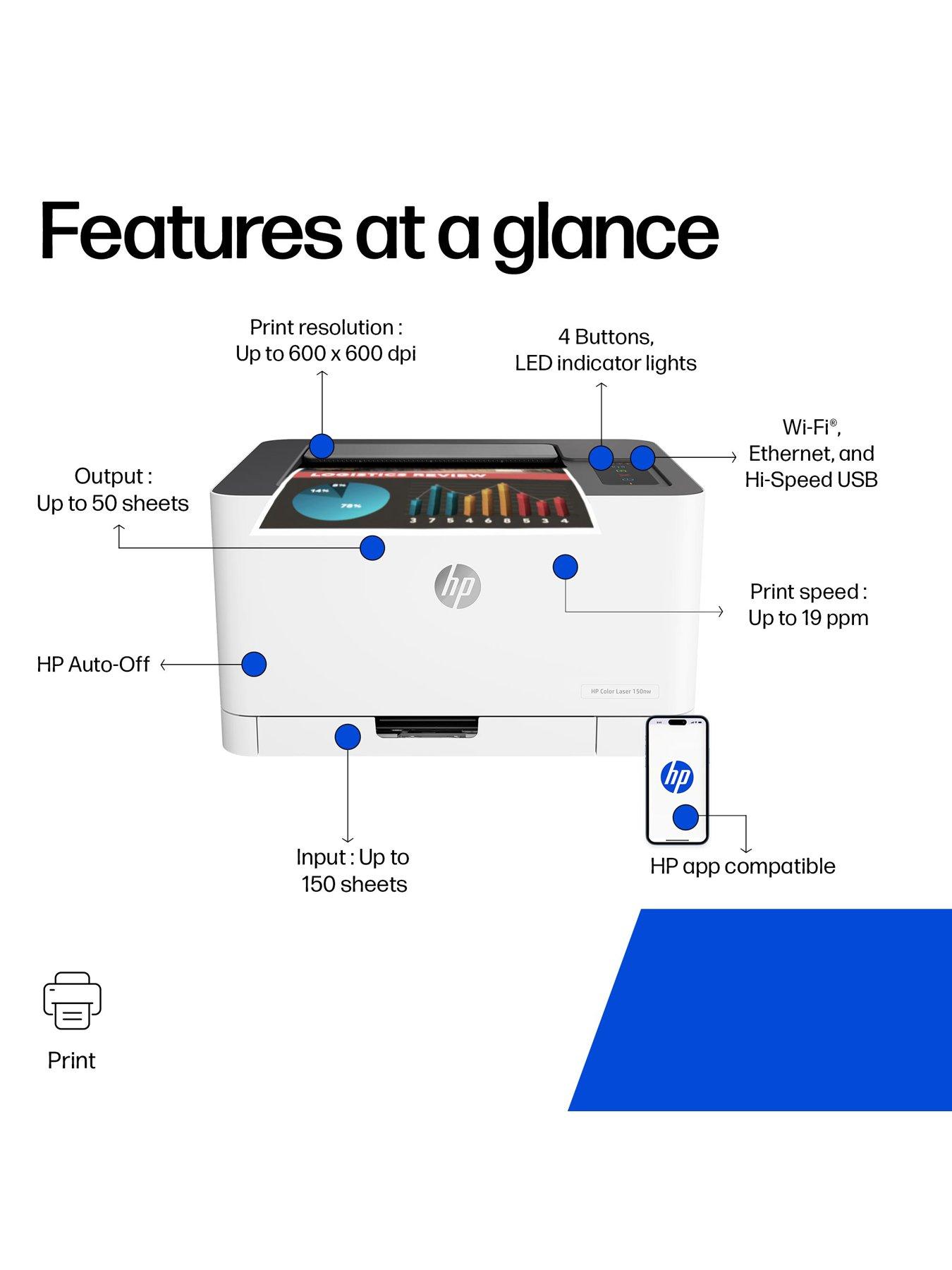 HP Colour Laser 150NW Wireless Printer | Very