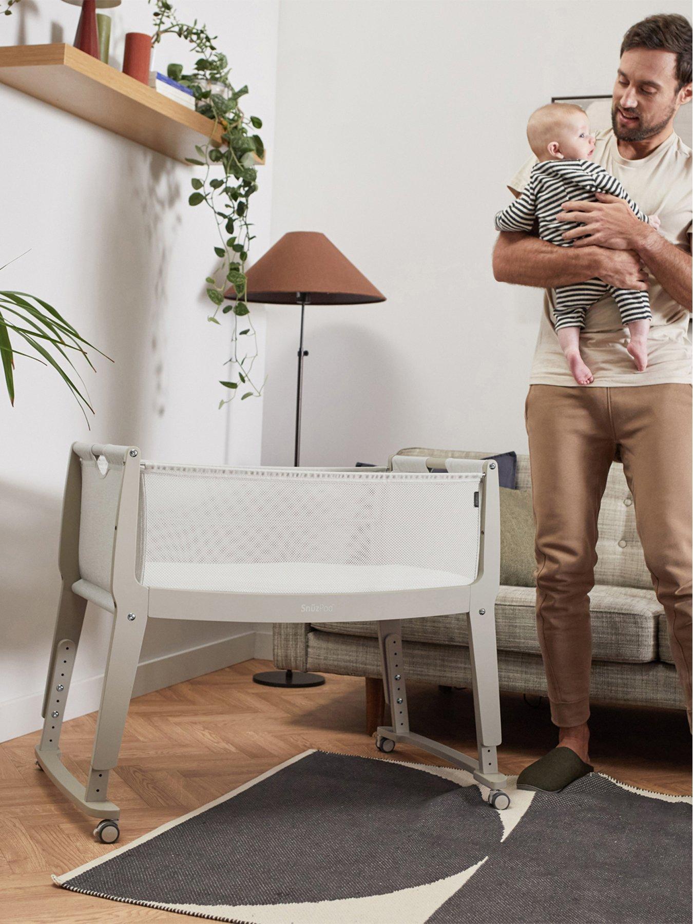 Snuz SnuzPod Studio Bedside Crib - Oslo Light Grey | Very