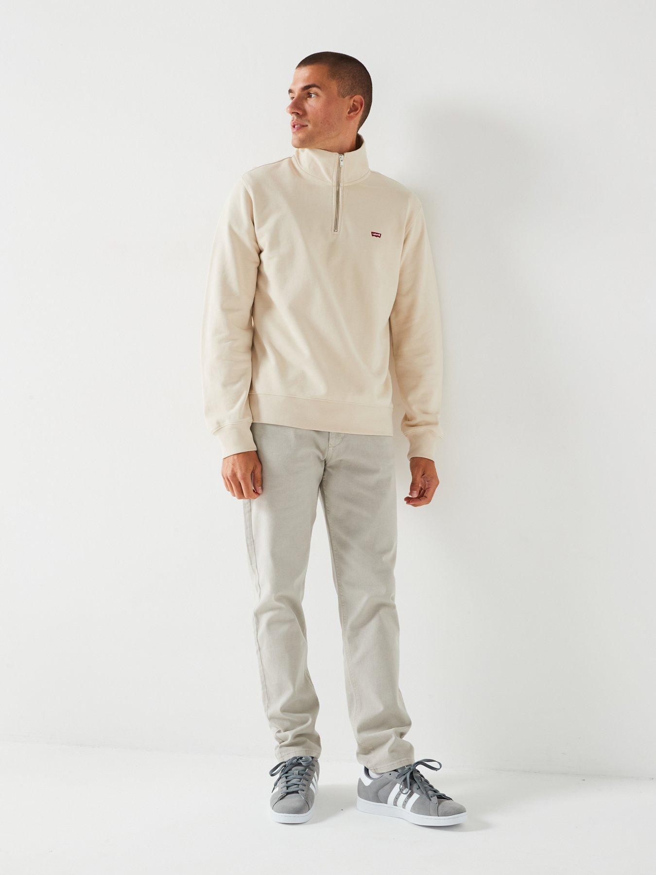 Levi's Original Housemark 1/4 Zip Sweat Top - Beige | Very