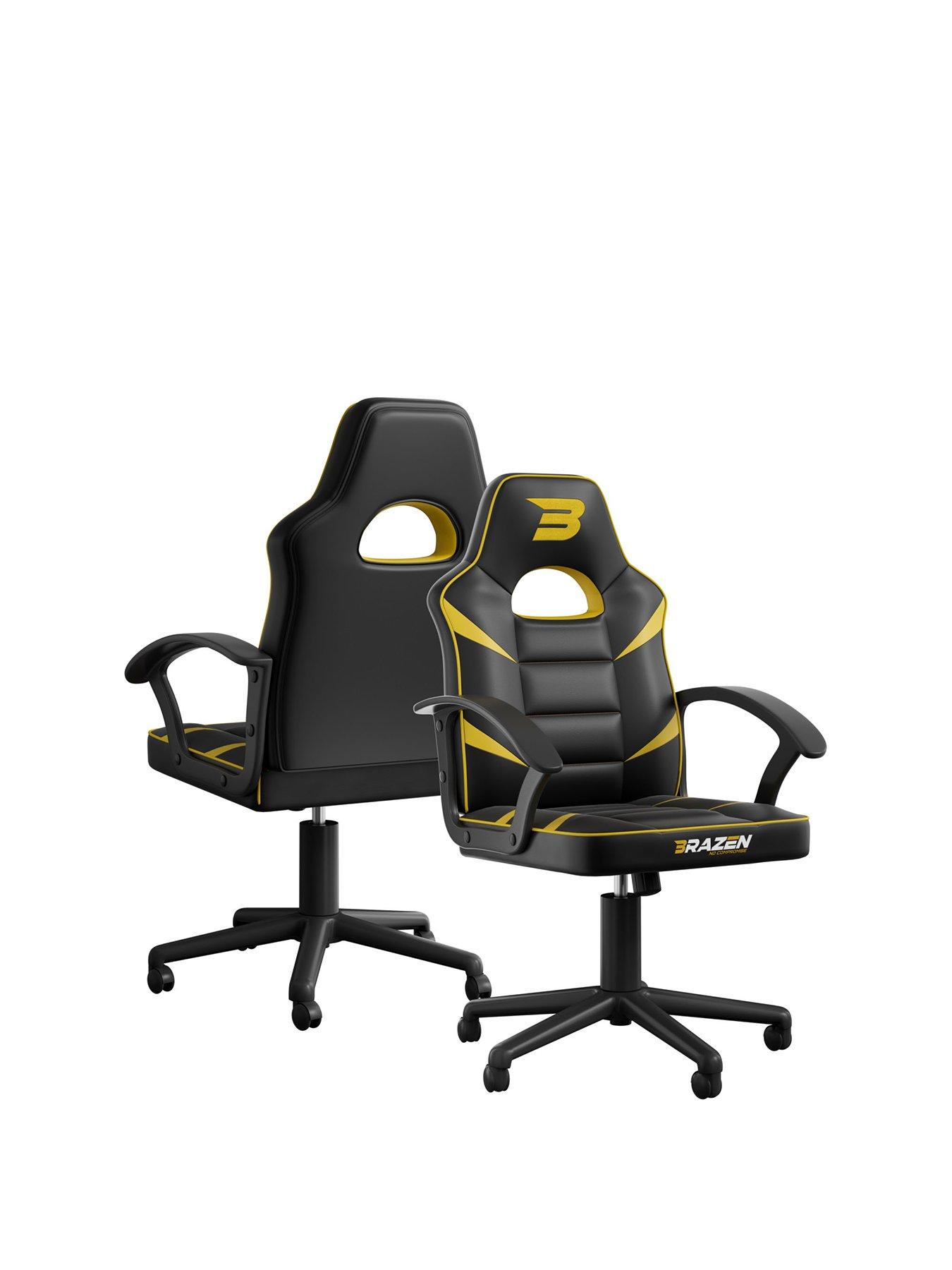 BraZen Valor Mid Back PC Gaming Chair - Yellow | Very