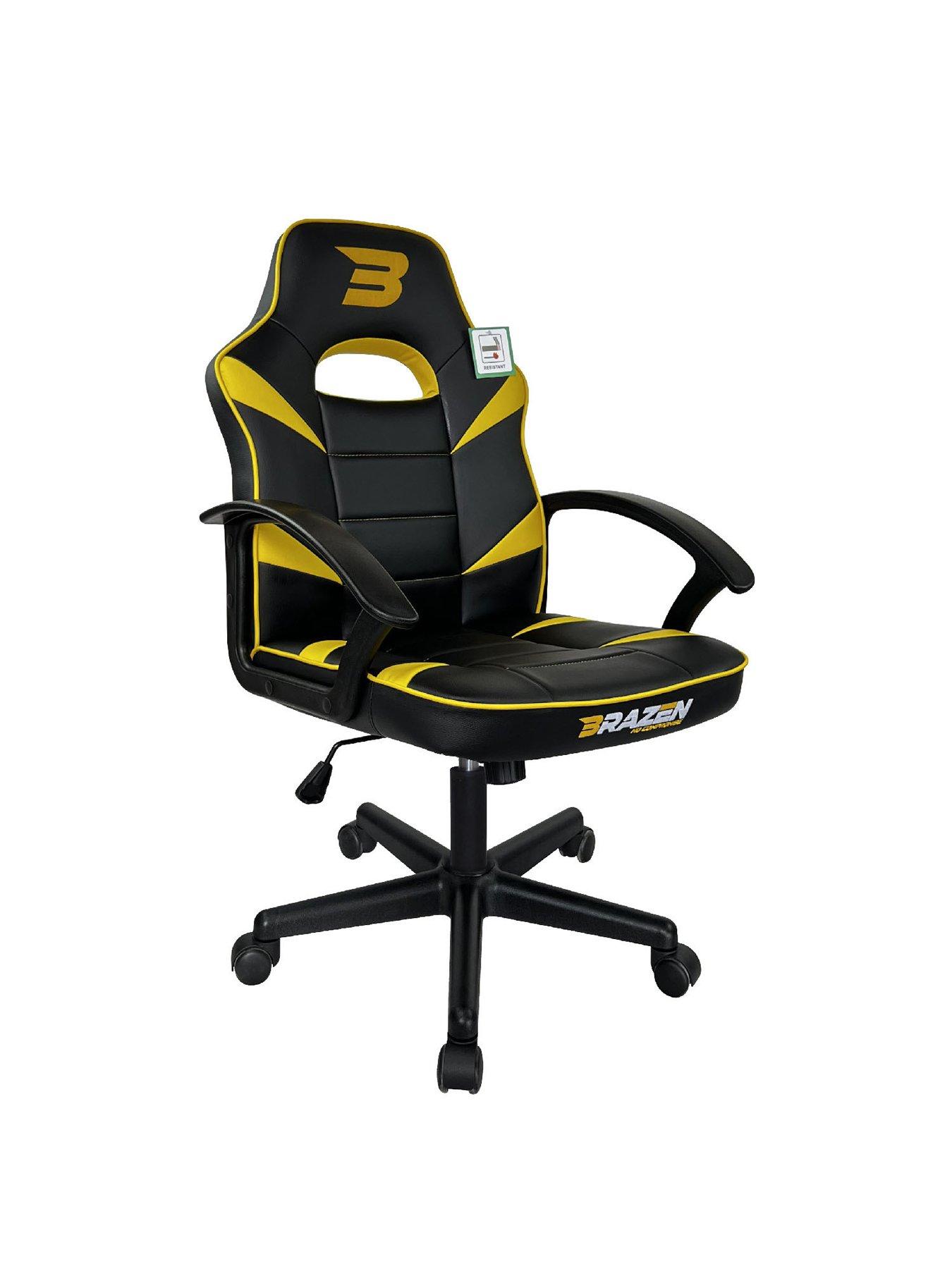 BraZen Valor Mid Back PC Gaming Chair - Yellow | Very