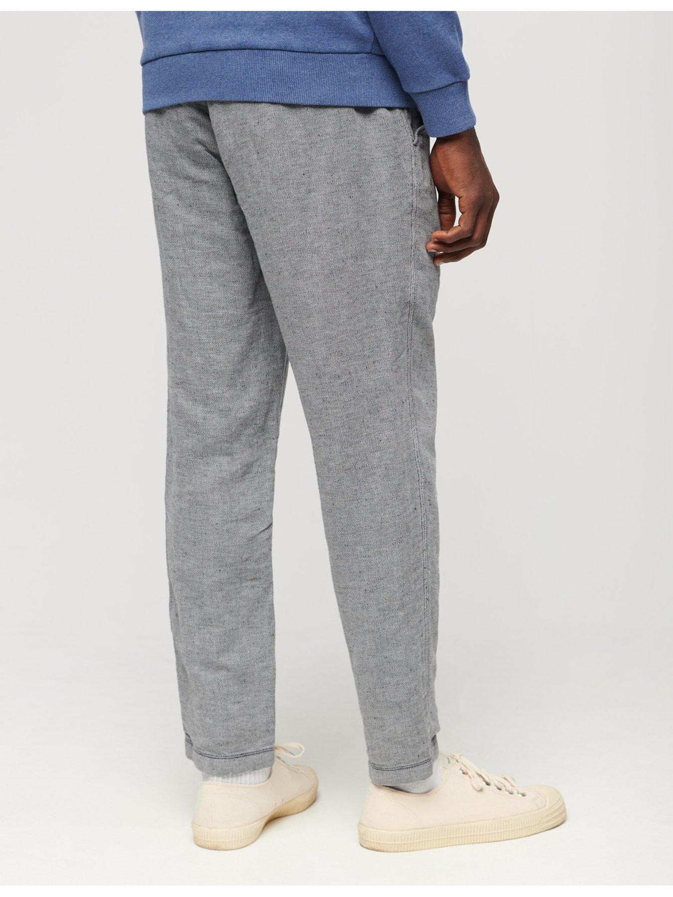 Superdry Drawstring Linen Trousers - Grey | Very