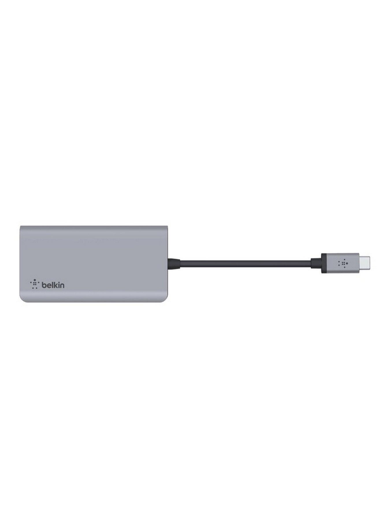 Belkin USB-C 4-In-1 Multiport Adapter - HDMI, USB, with 100W Power Pass ...
