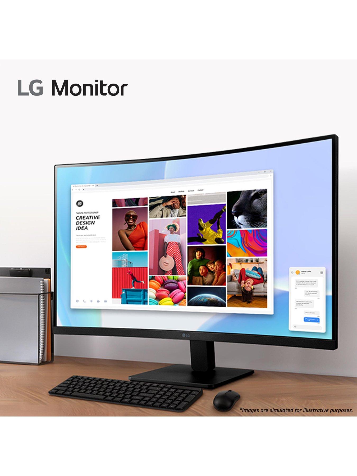 LG 32MR50C-B.AEKQ 32-inch VA Full HD 100Hz Tilt Adjustable Stand Curved ...