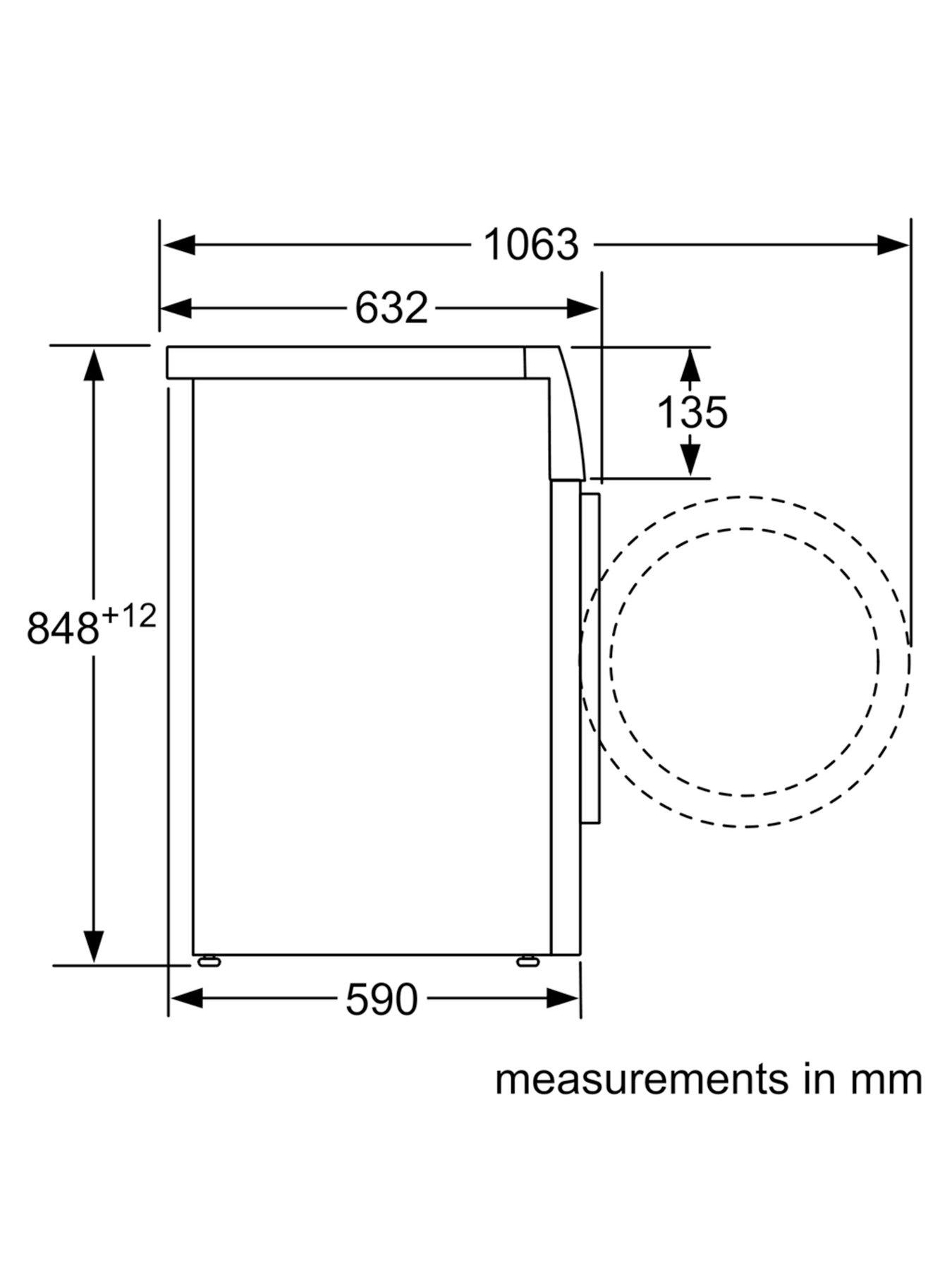 Bosch Series 2 WGE03408GB 8kg Load, 1400 rpm Spin Freestanding Washing ...