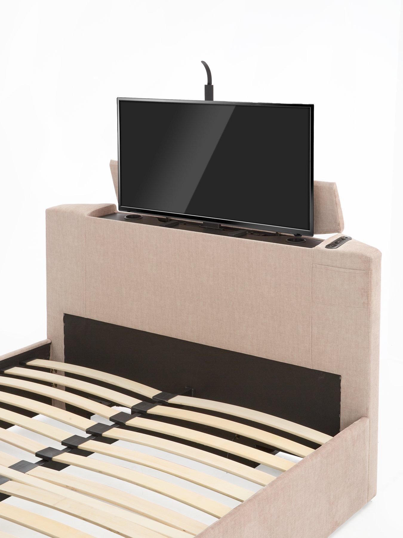 Very Home Prent TV Bed with Voice Control and Mattress Options Buy SAVE Natural