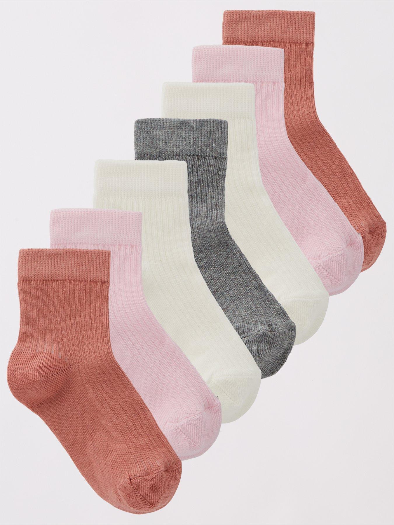 Everyday Girls 7 Pack Neutral Socks - Multi | Very