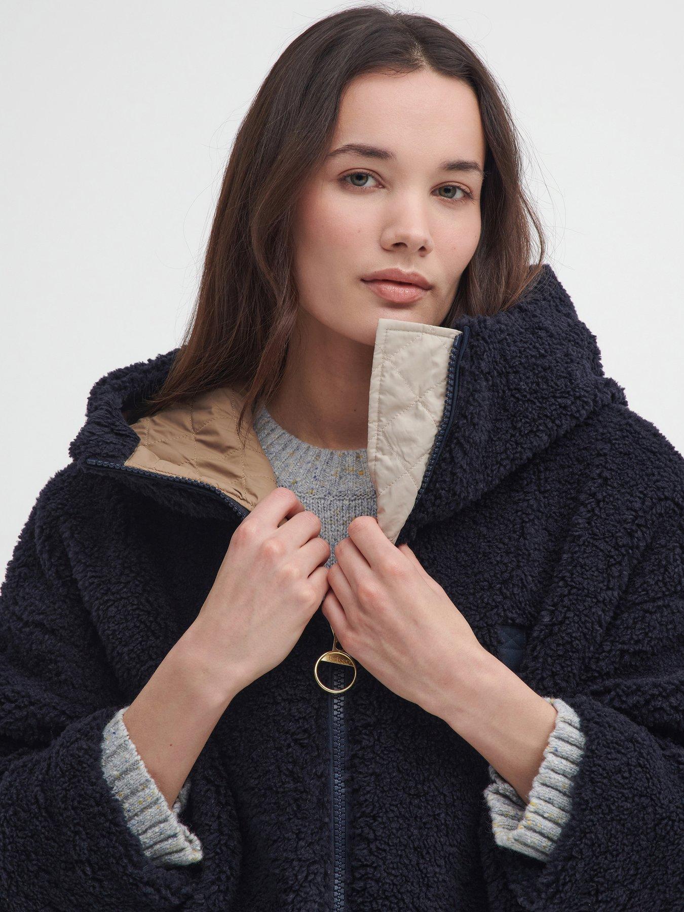 Barbour Amber Fleece Hoodie - Navy | Very
