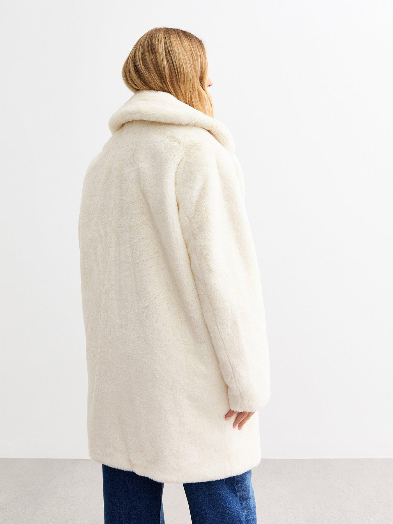 New Look Faux Fur Coat - Cream | Very