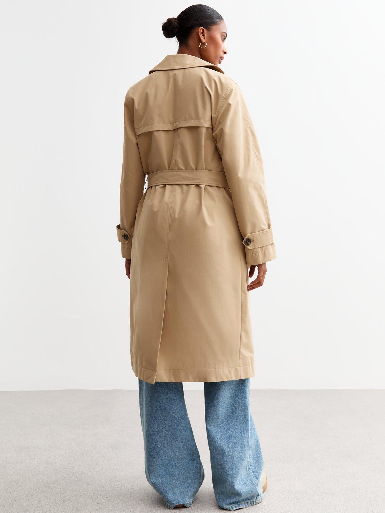 New Look Stone Double Breasted Mac - Beige | Very