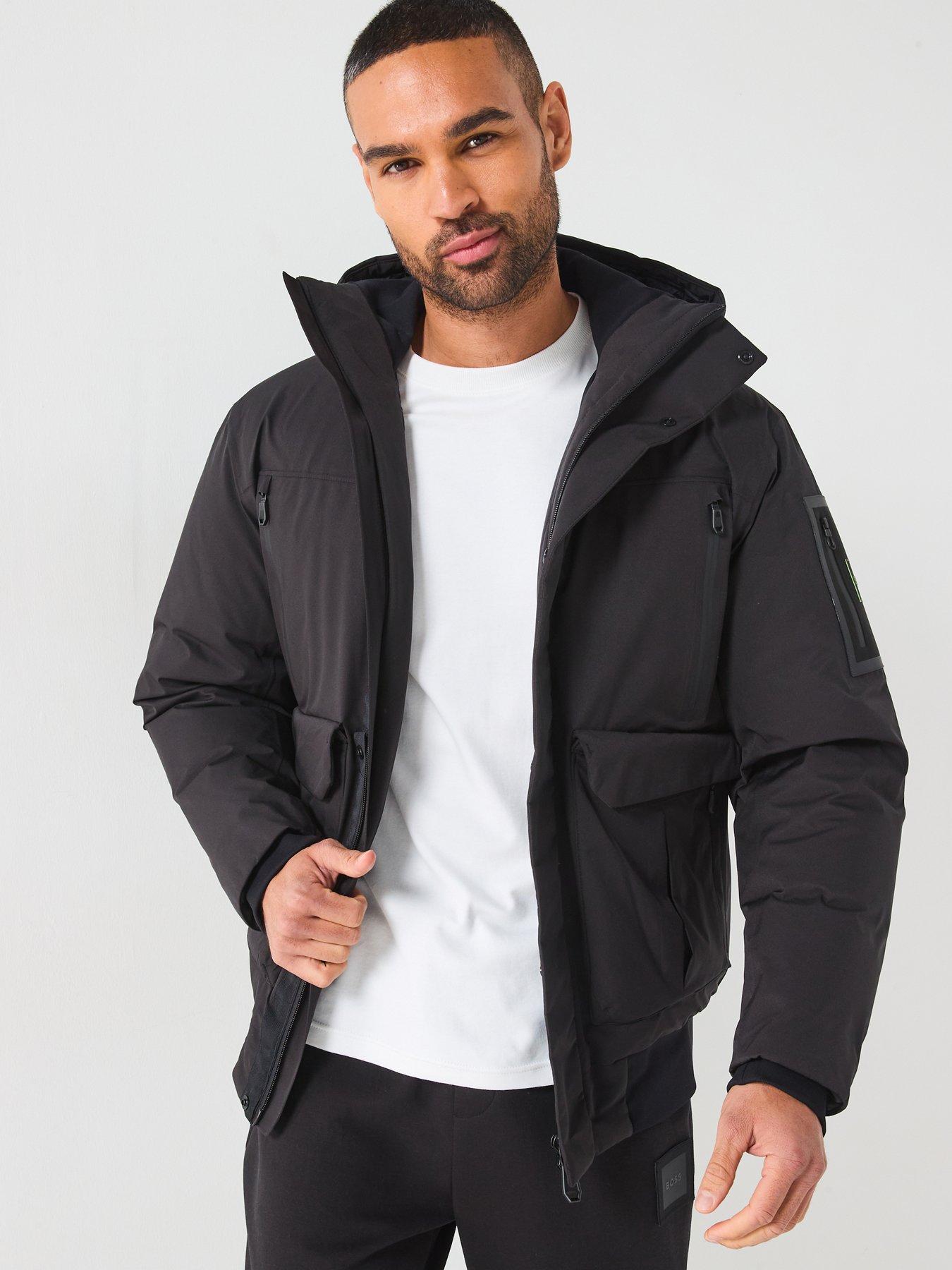 BOSS J Bodo Hooded Bomber Coat - Black | Very