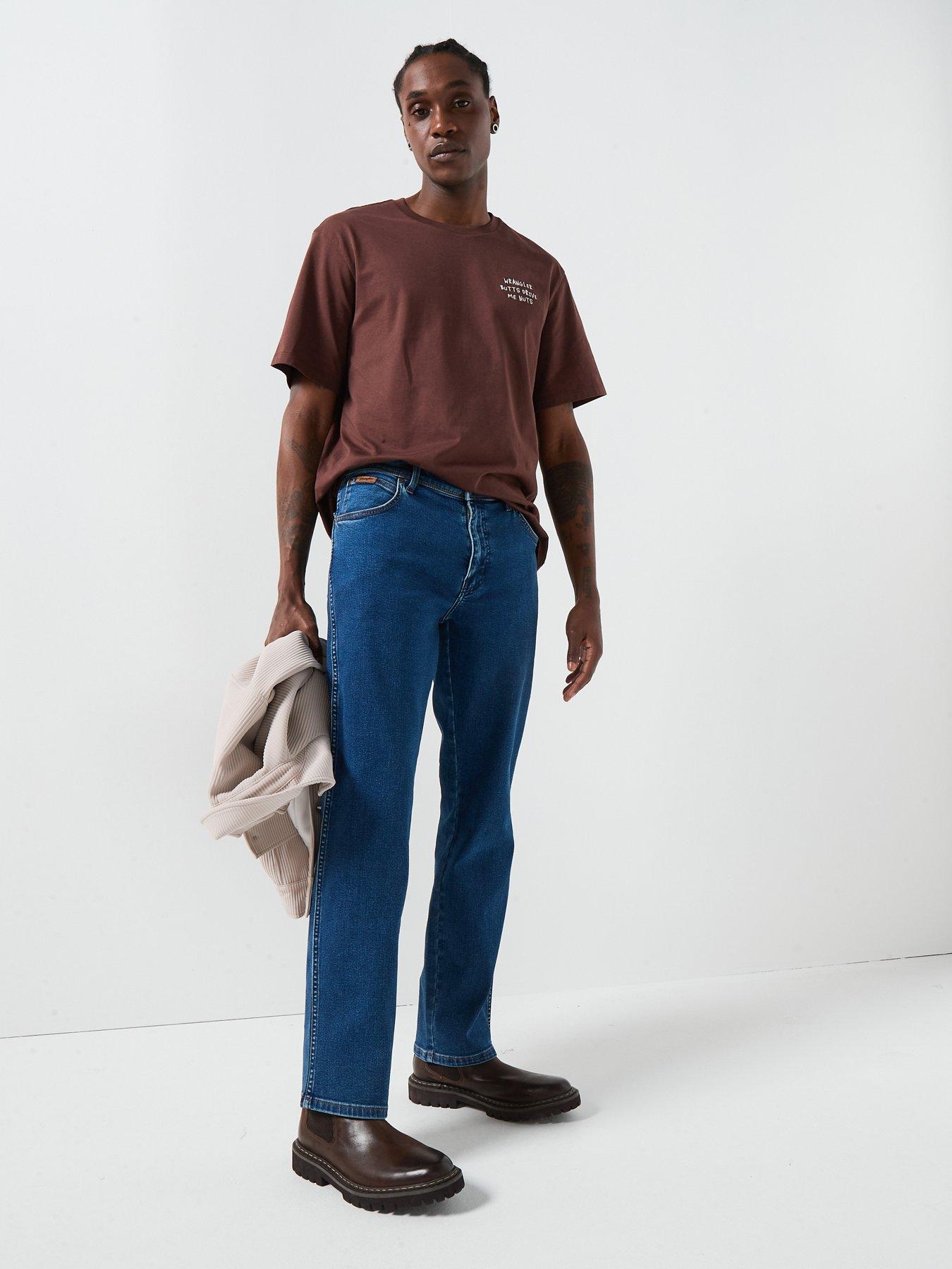 Wrangler Texas Straight Fit Jeans - Dark Blue | Very