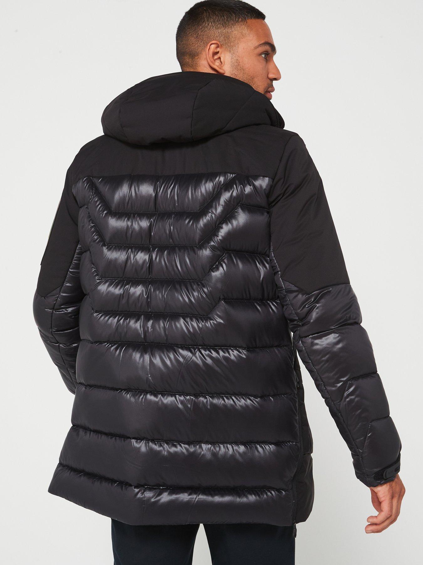 BOSS J Eams Gloss Sleeved Quilted Tech Parka - Black | Very