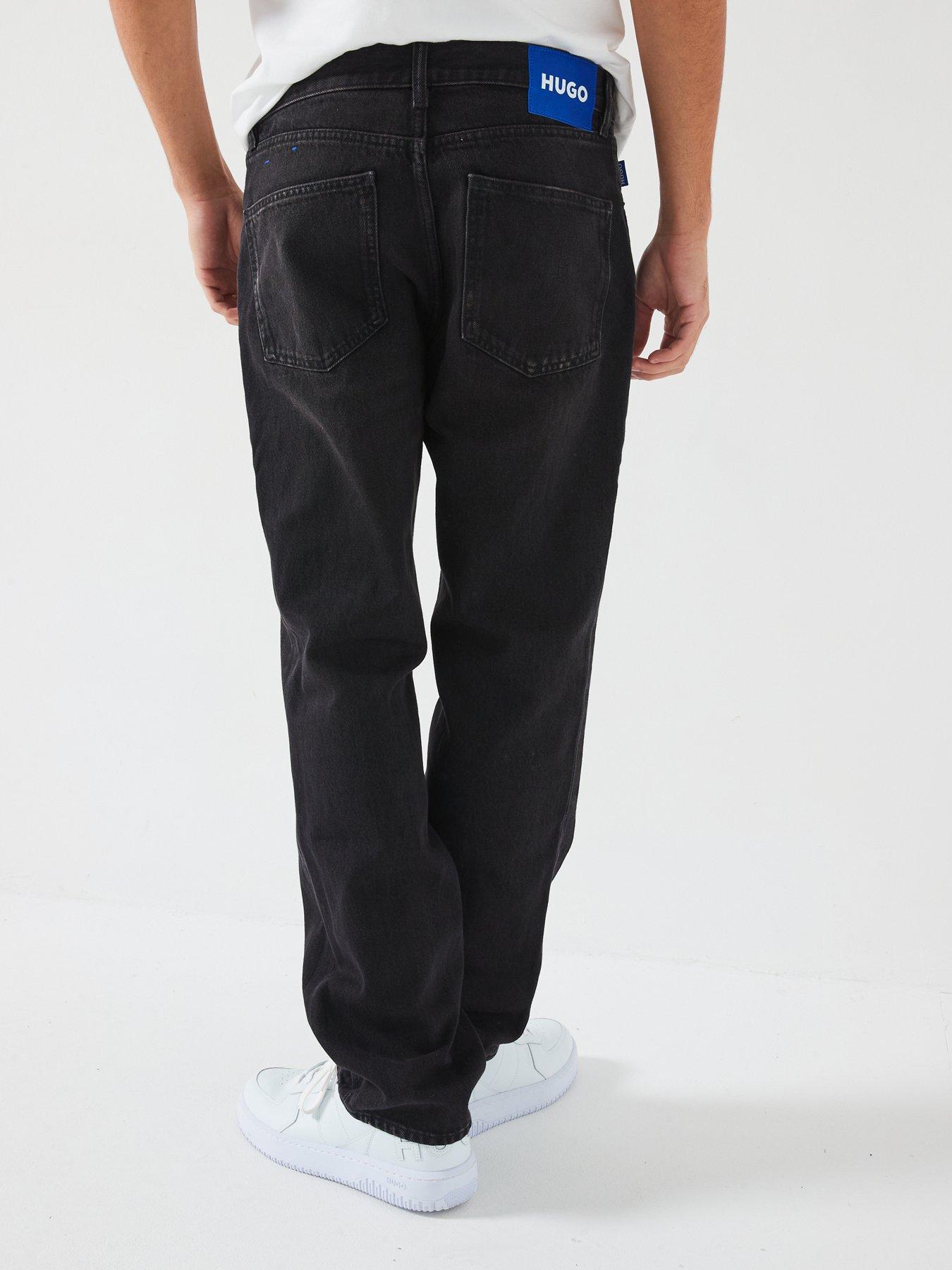 HUGO Blue Jonah Straight Fit Jeans- Dark Grey | Very
