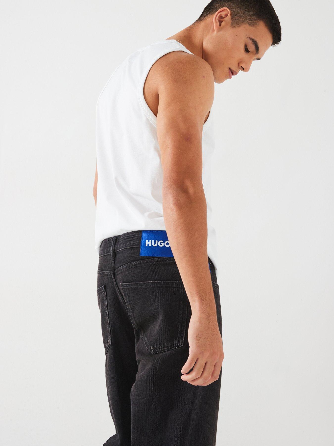 HUGO Blue Jonah Straight Fit Jeans- Dark Grey | Very