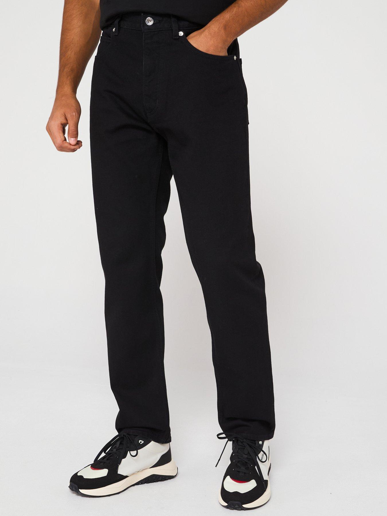 HUGO Blue Jonah Straight Fit Jeans - Black | Very